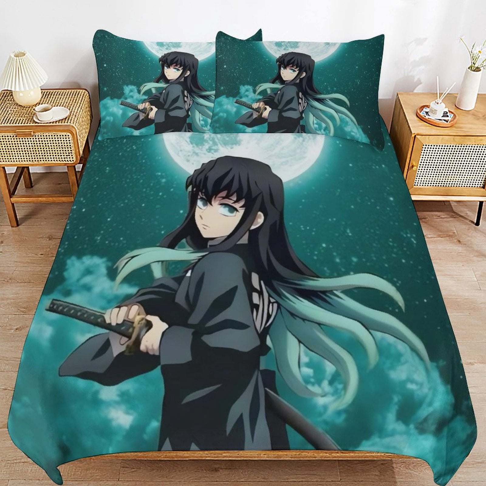 Muichiro Tokito Bed Duvet Cover Microfiber Bedding Sets 3D Printed ...