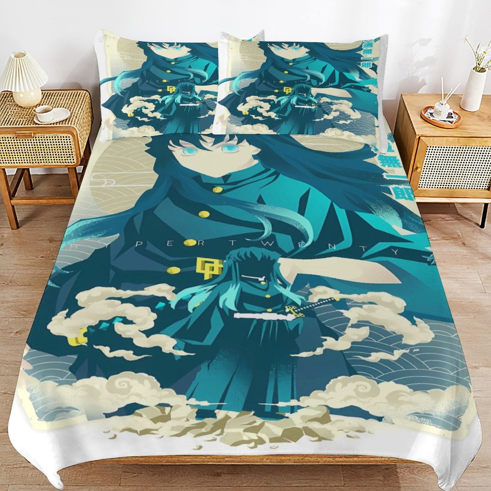 Muichiro Tokito Bed Duvet Cover Microfiber Bedding Sets 3D Printed ...