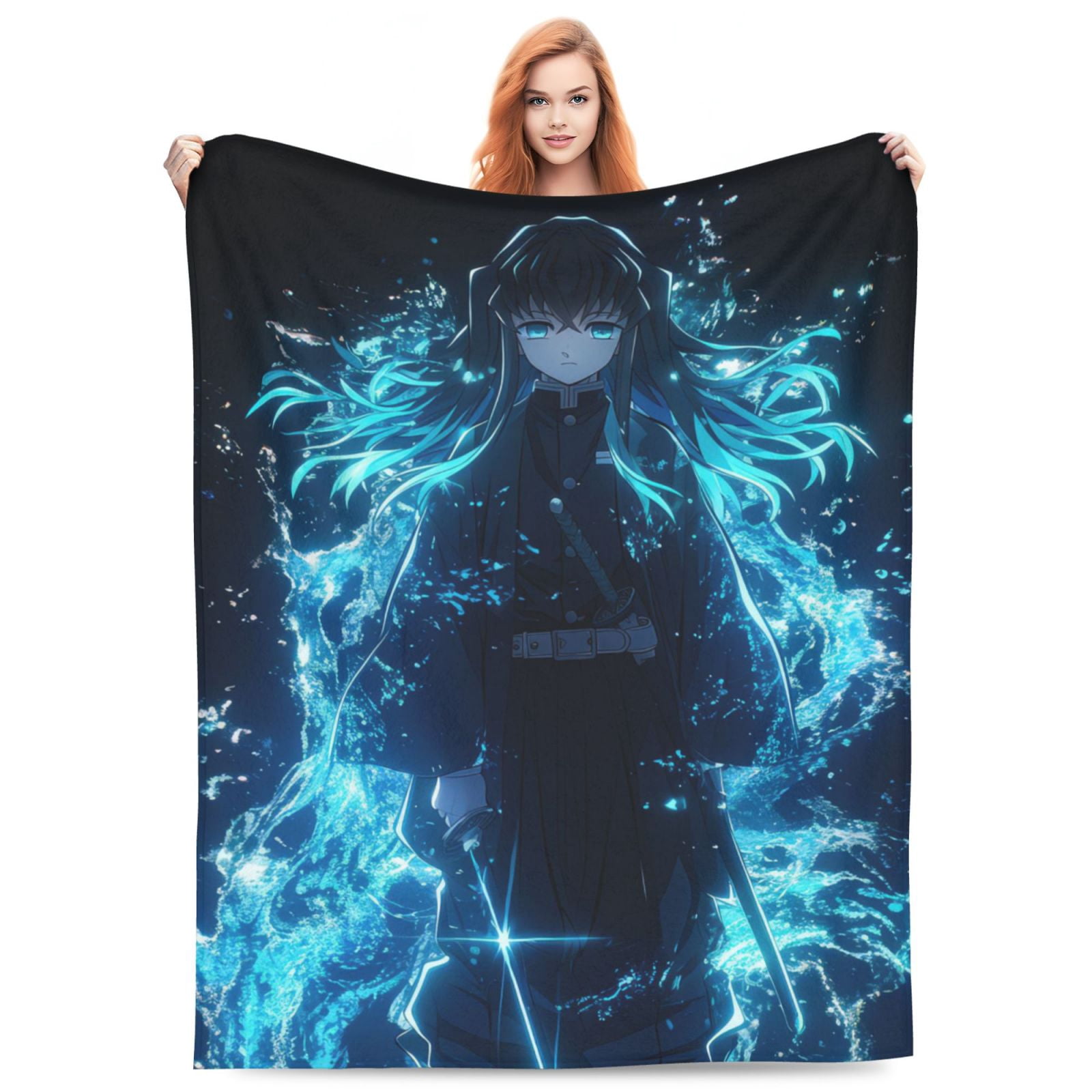 Muichiro Tokito Fleece Blanket Throw Soft Cozy Plush Blanket For Couch ...