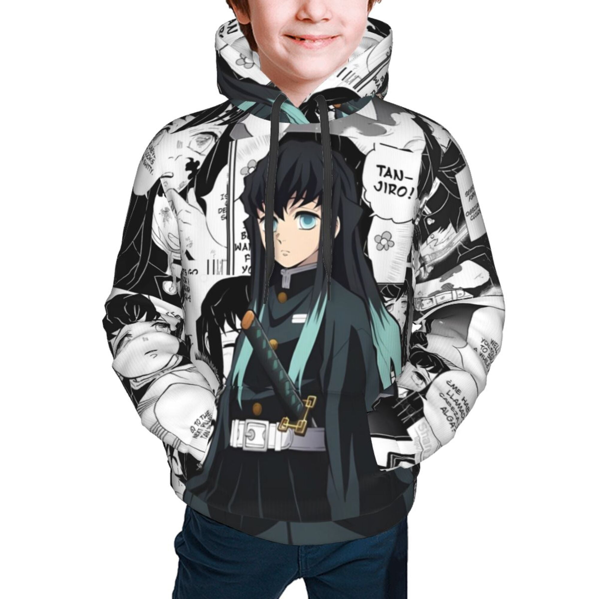 Muichiro Tokito Kids' Hoodie 3d Print Sweatshirt Soft Pullover Hooded ...