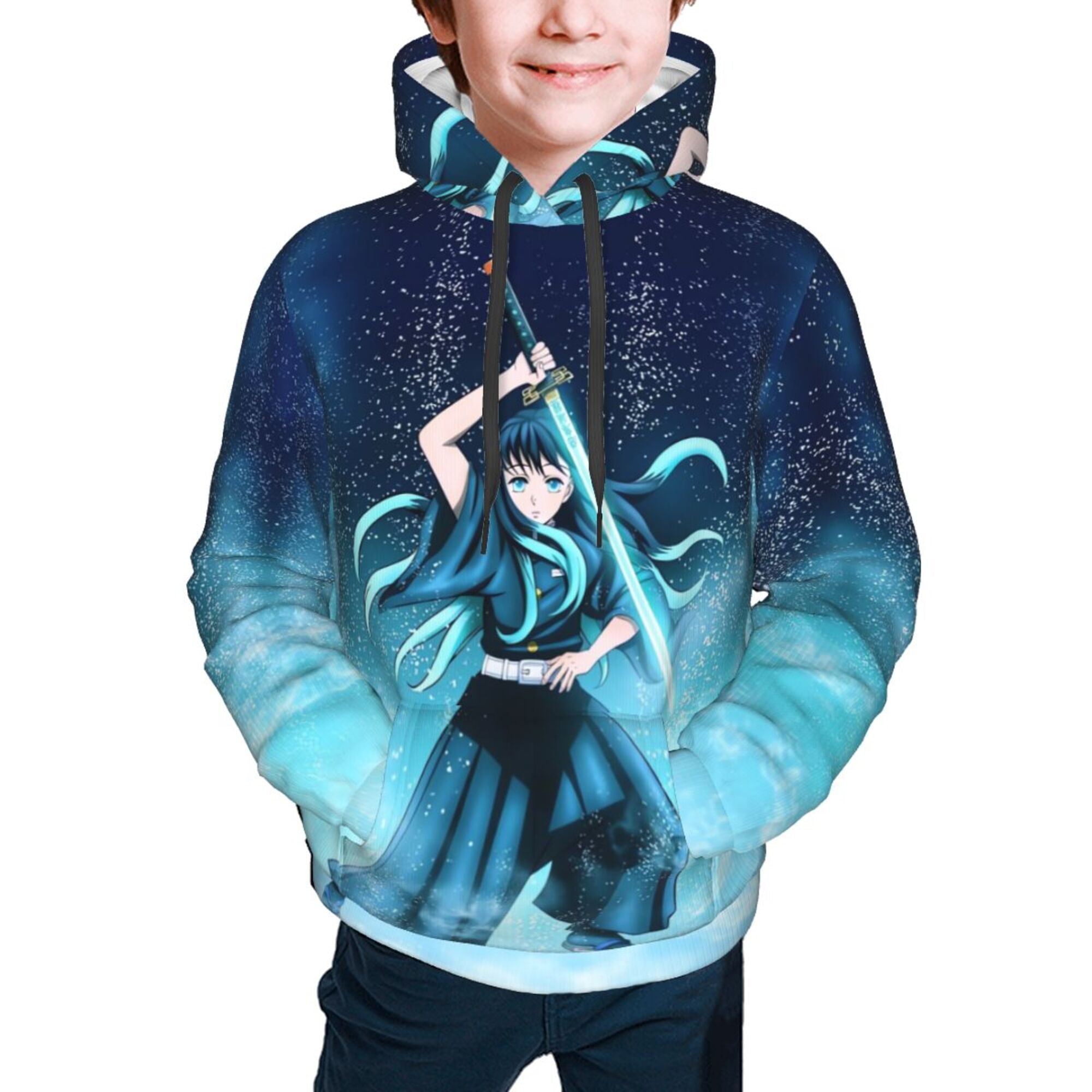 Muichiro Tokito Kids' Hoodie 3d Print Sweatshirt Soft Pullover Hooded ...