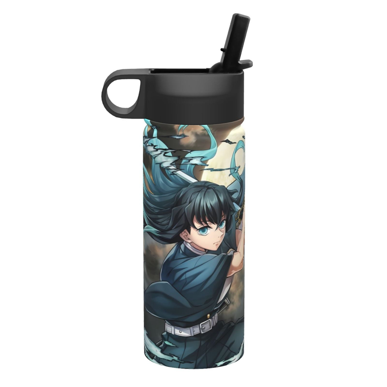 Muichiro Tokito Kids Insulated Water Bottle With Straw - 18 Oz ...