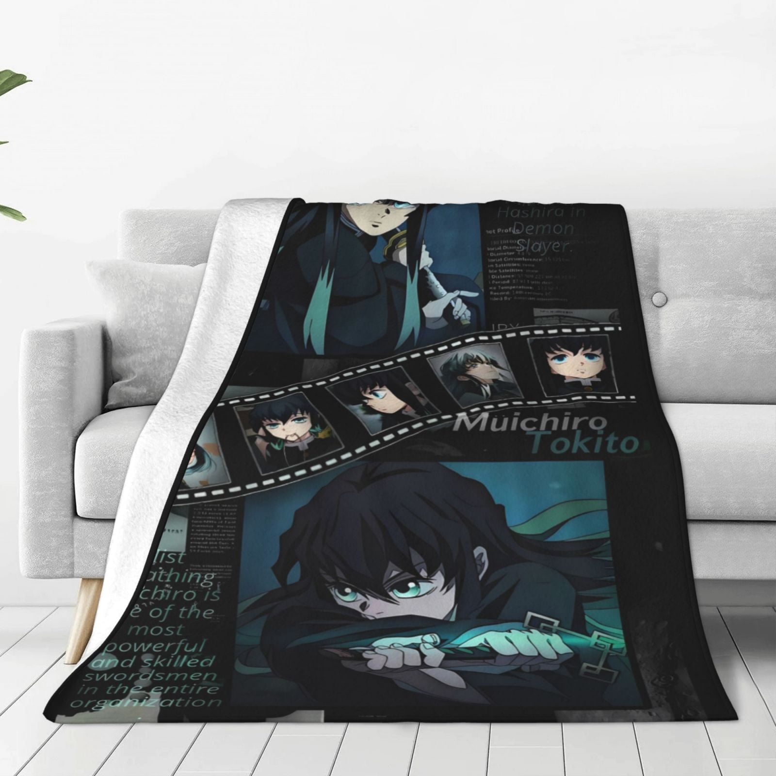 Muichiro Tokito Throw Blanket Couch Bed Sofa Soft Lightweight Warm Cozy ...