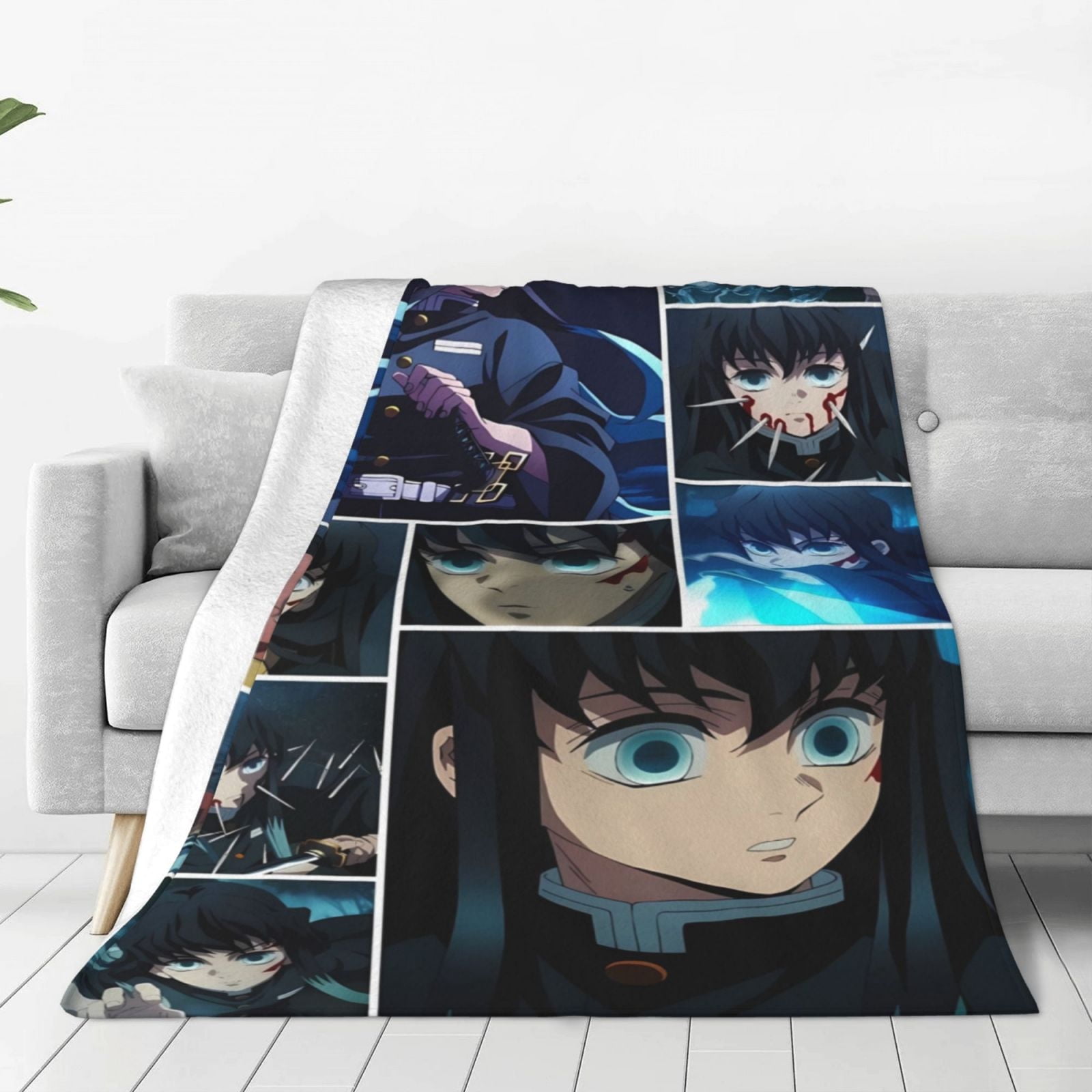 Muichiro Tokito Throw Blanket Couch Bed Sofa Soft Lightweight Warm Cozy ...