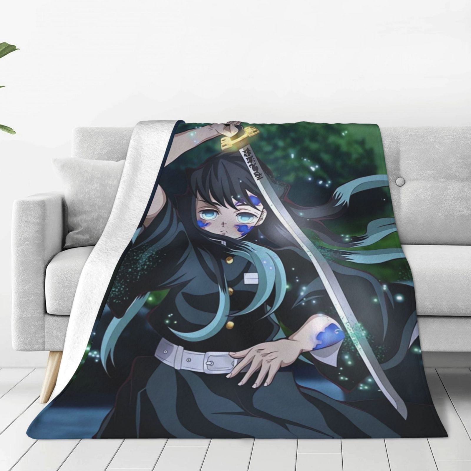 Muichiro Tokito Throw Blanket Couch Bed Sofa Soft Lightweight Warm Cozy ...