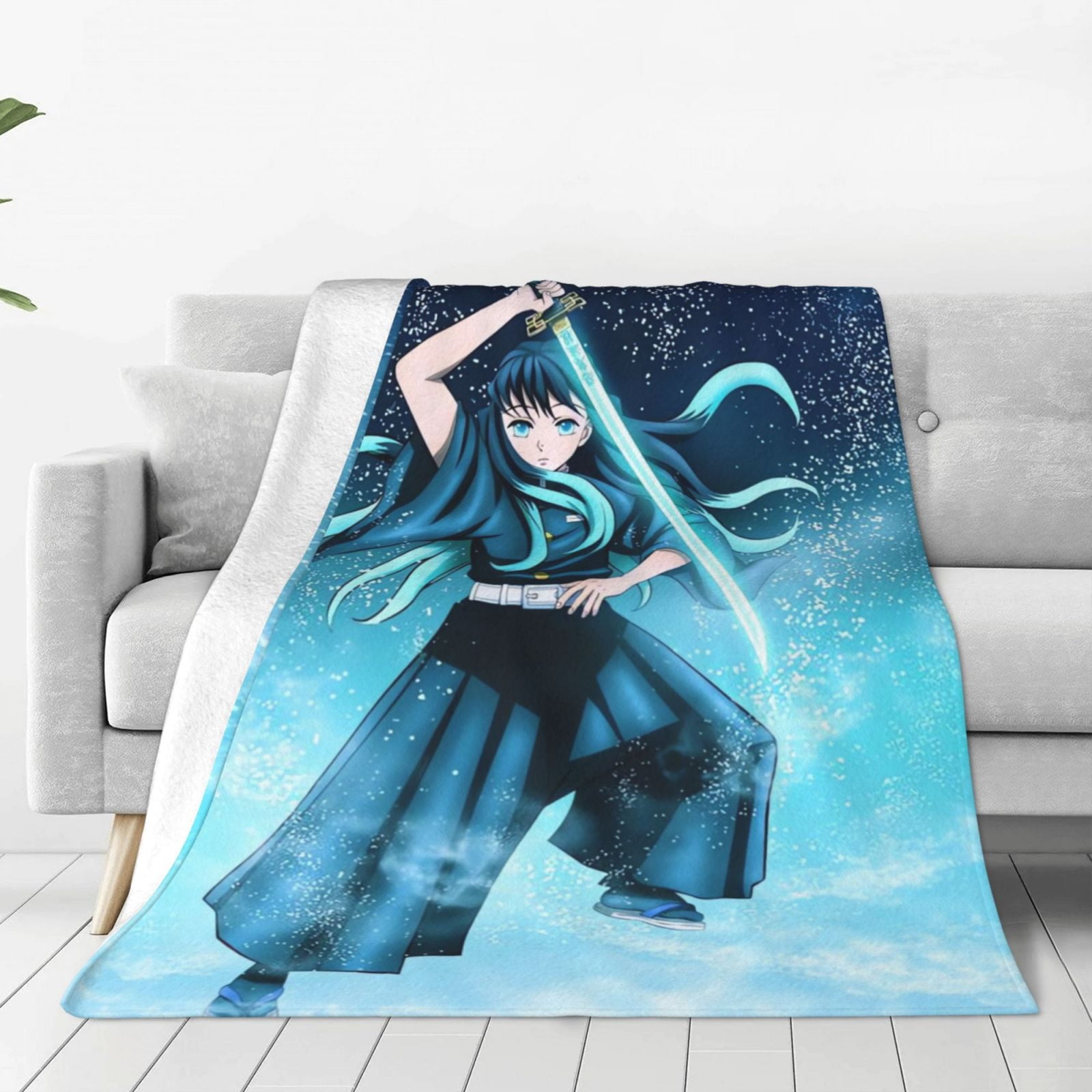 Muichiro Tokito Throw Blanket Couch Bed Sofa Soft Lightweight Warm Cozy ...