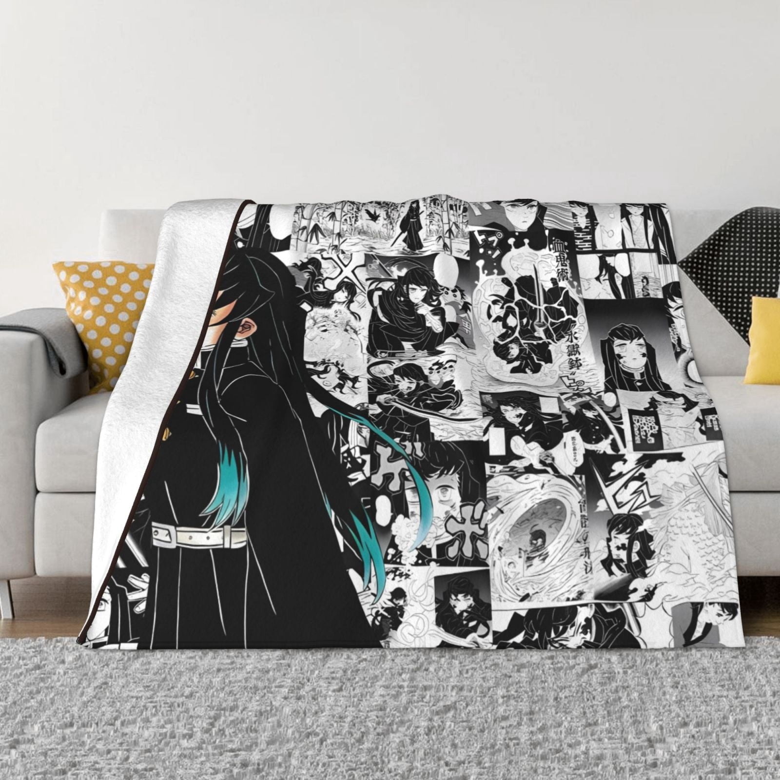 Muichiro Tokito Throw Blanket Couch Bed Sofa Soft Lightweight Warm Cozy ...