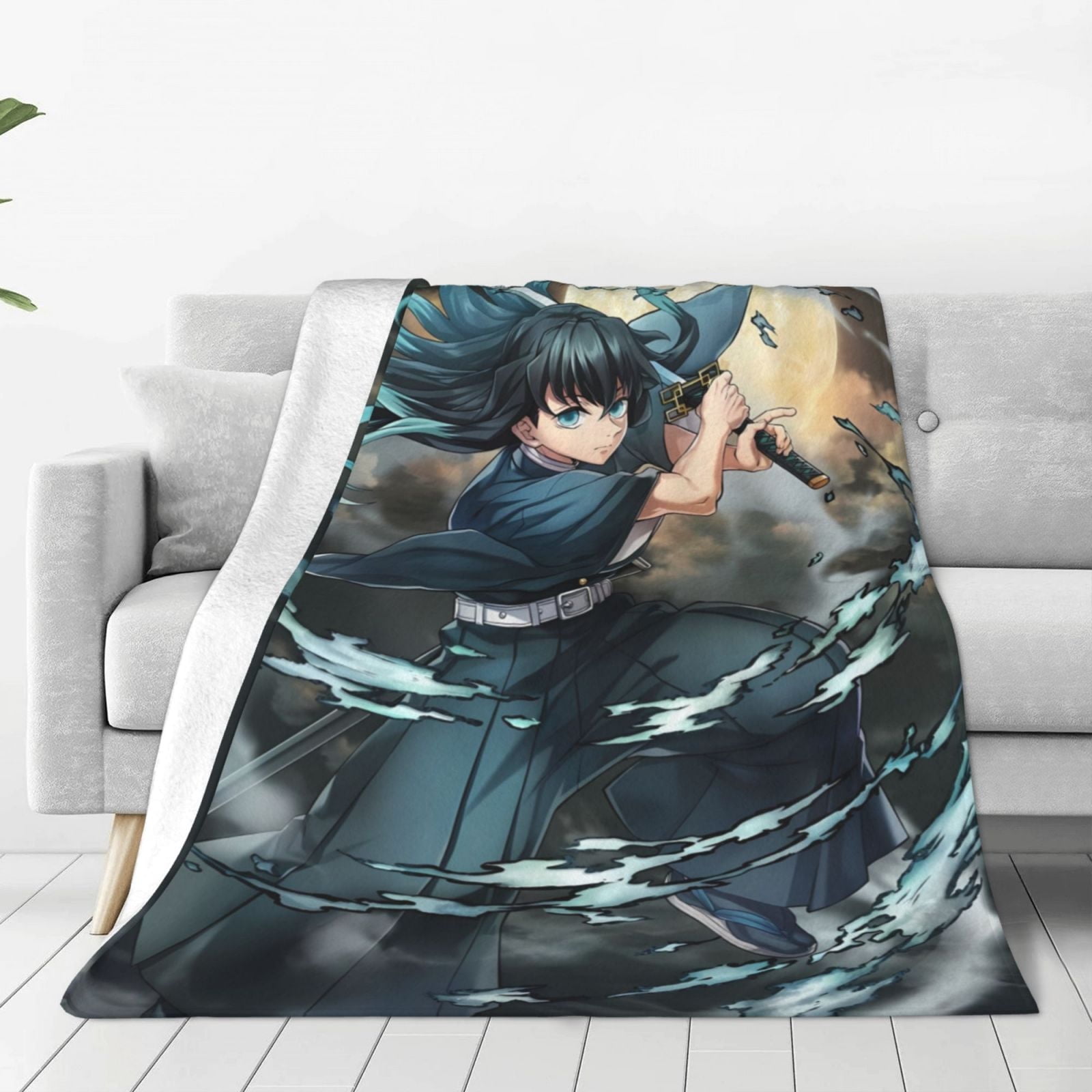 Muichiro Tokito Throw Blanket Couch Bed Sofa Soft Lightweight Warm Cozy ...