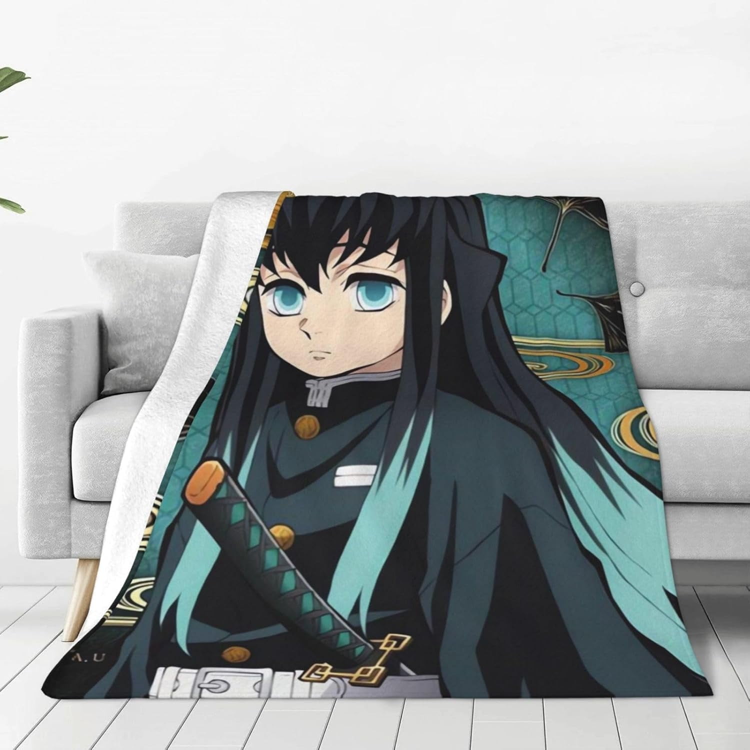 Muichiro Tokito Throw Blanket Couch Bed Sofa Soft Lightweight Warm Cozy ...