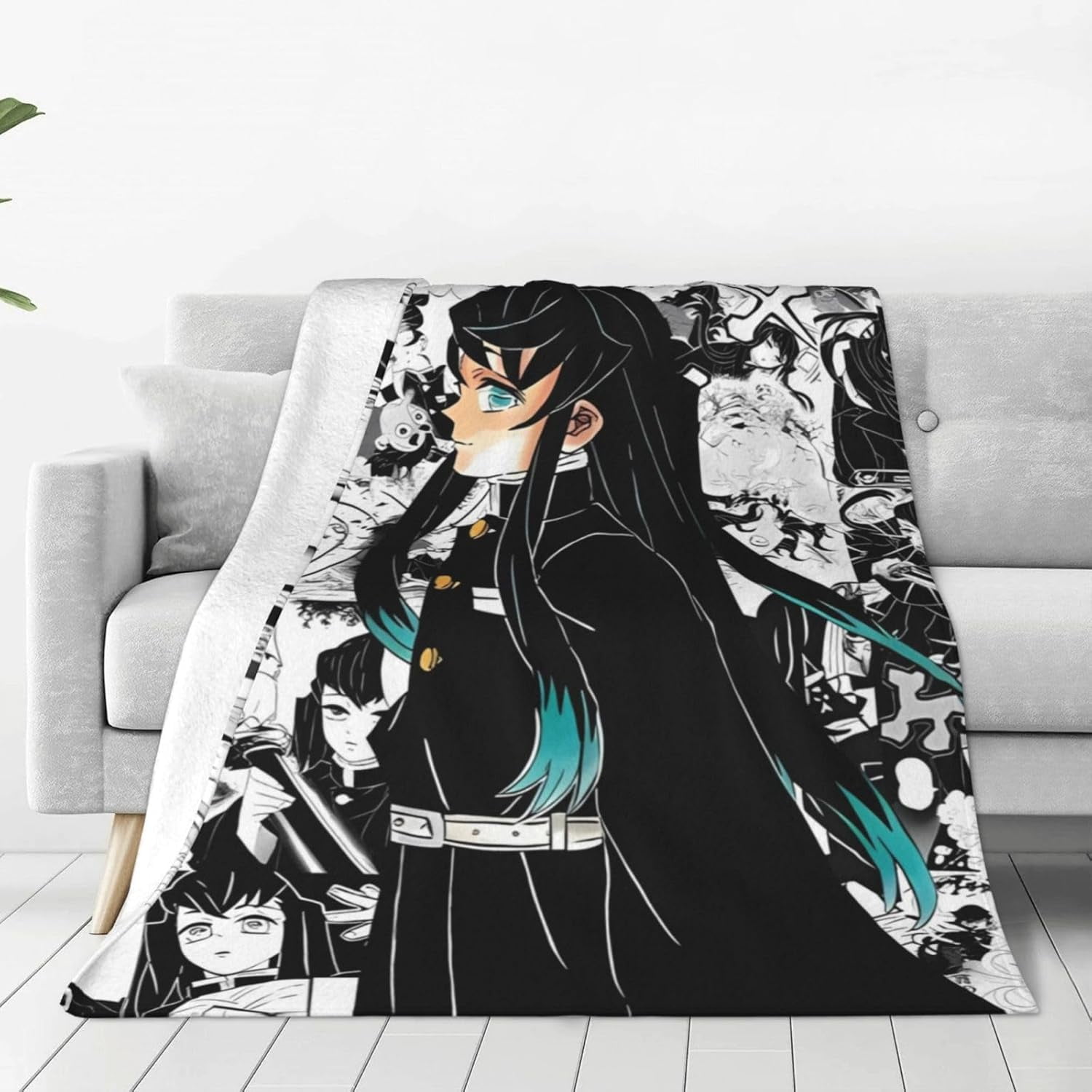Muichiro Tokito Throw Blanket Couch Bed Sofa Soft Lightweight Warm Cozy ...