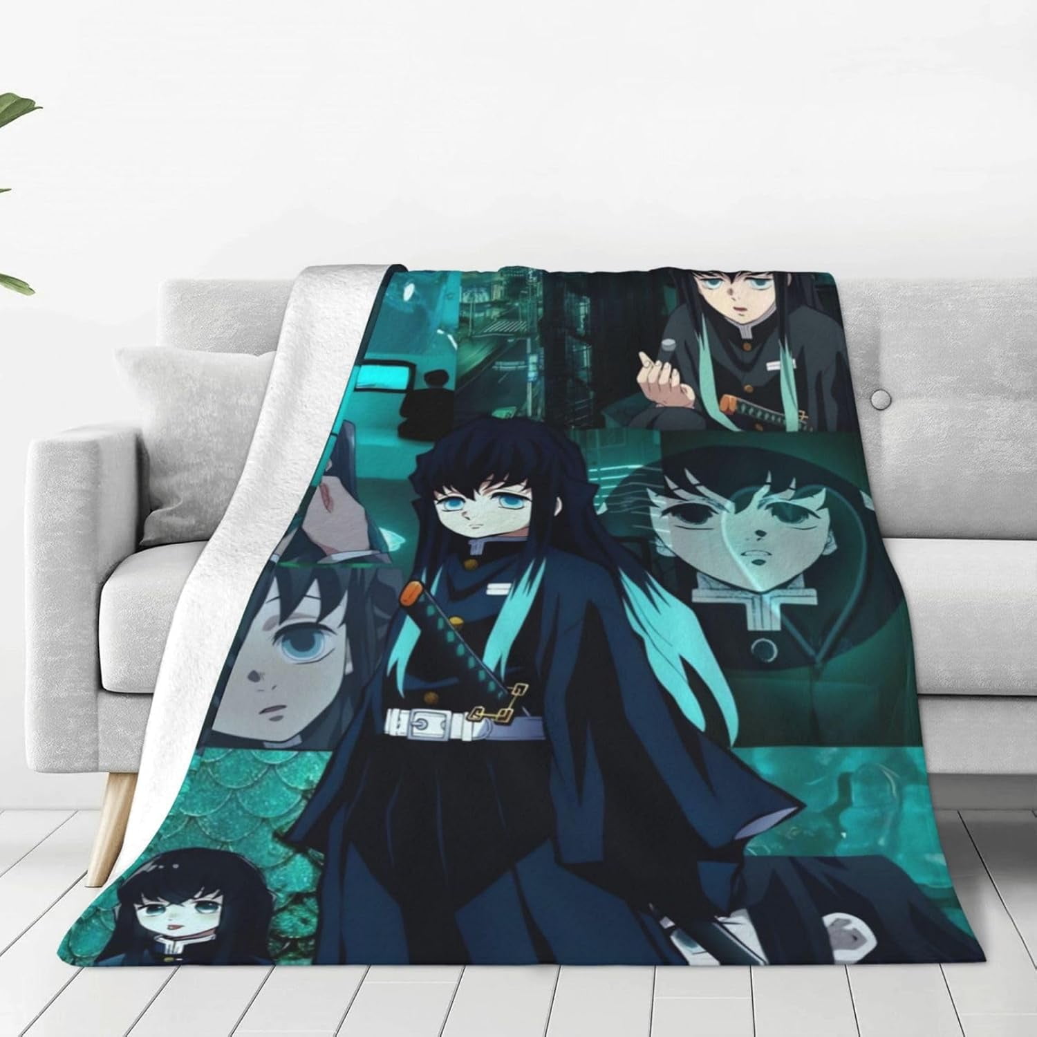 Muichiro Tokito Throw Blanket Couch Bed Sofa Soft Lightweight Warm Cozy ...