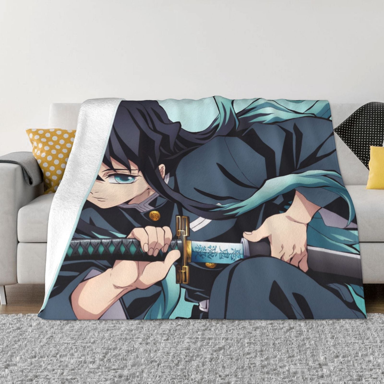 Muichiro Tokito Throw Blanket Couch Bed Sofa Soft Lightweight Warm Cozy ...