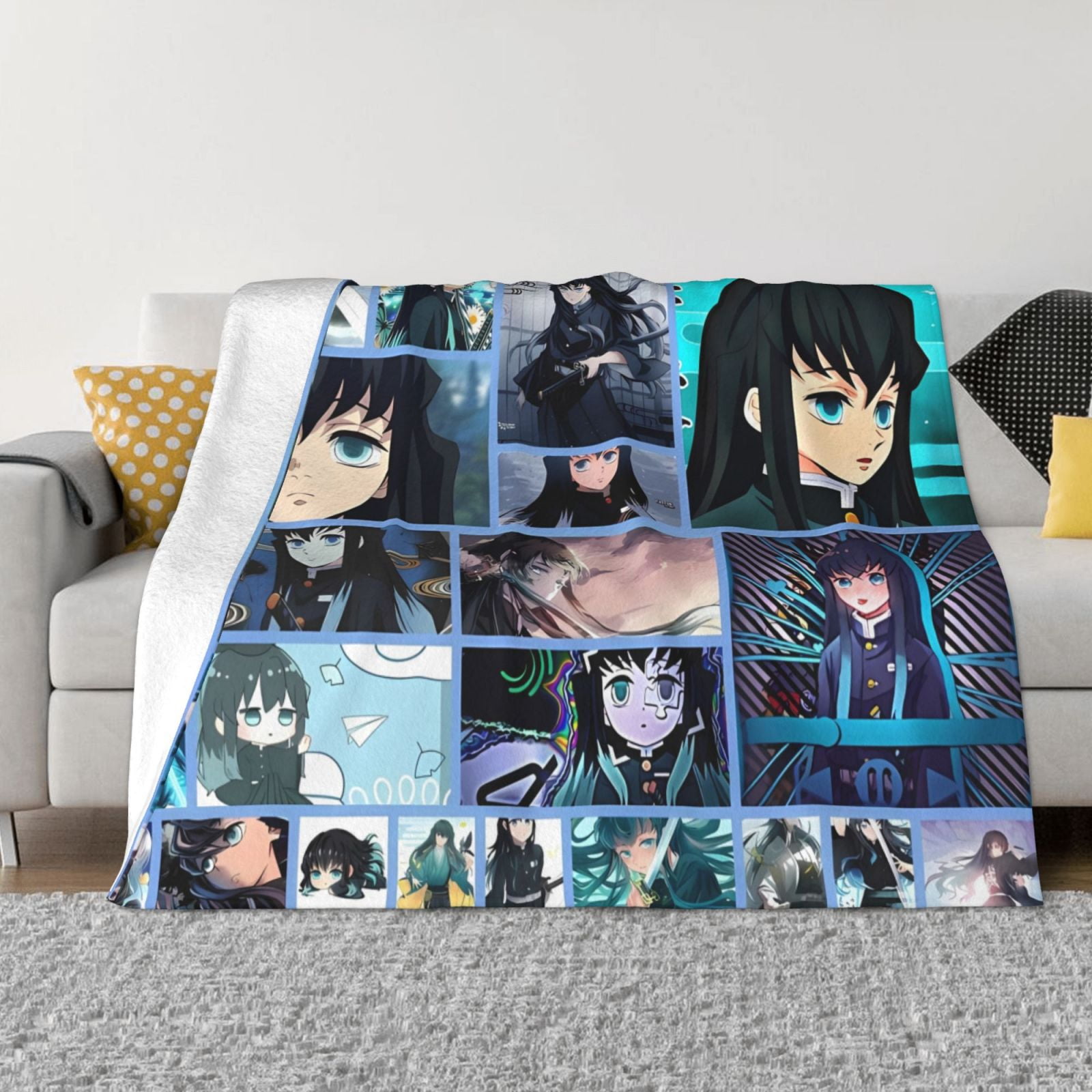 Muichiro Tokito Throw Blanket Couch Bed Sofa Soft Lightweight Warm Cozy ...