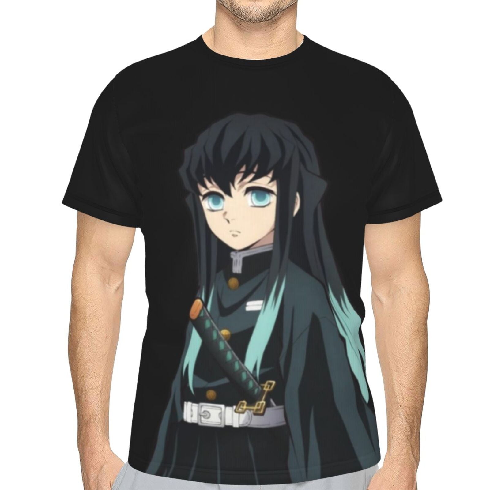 Muichiro Tokito Unisex 3d Pattern Printed Short Sleeve T-Shirts Casual ...