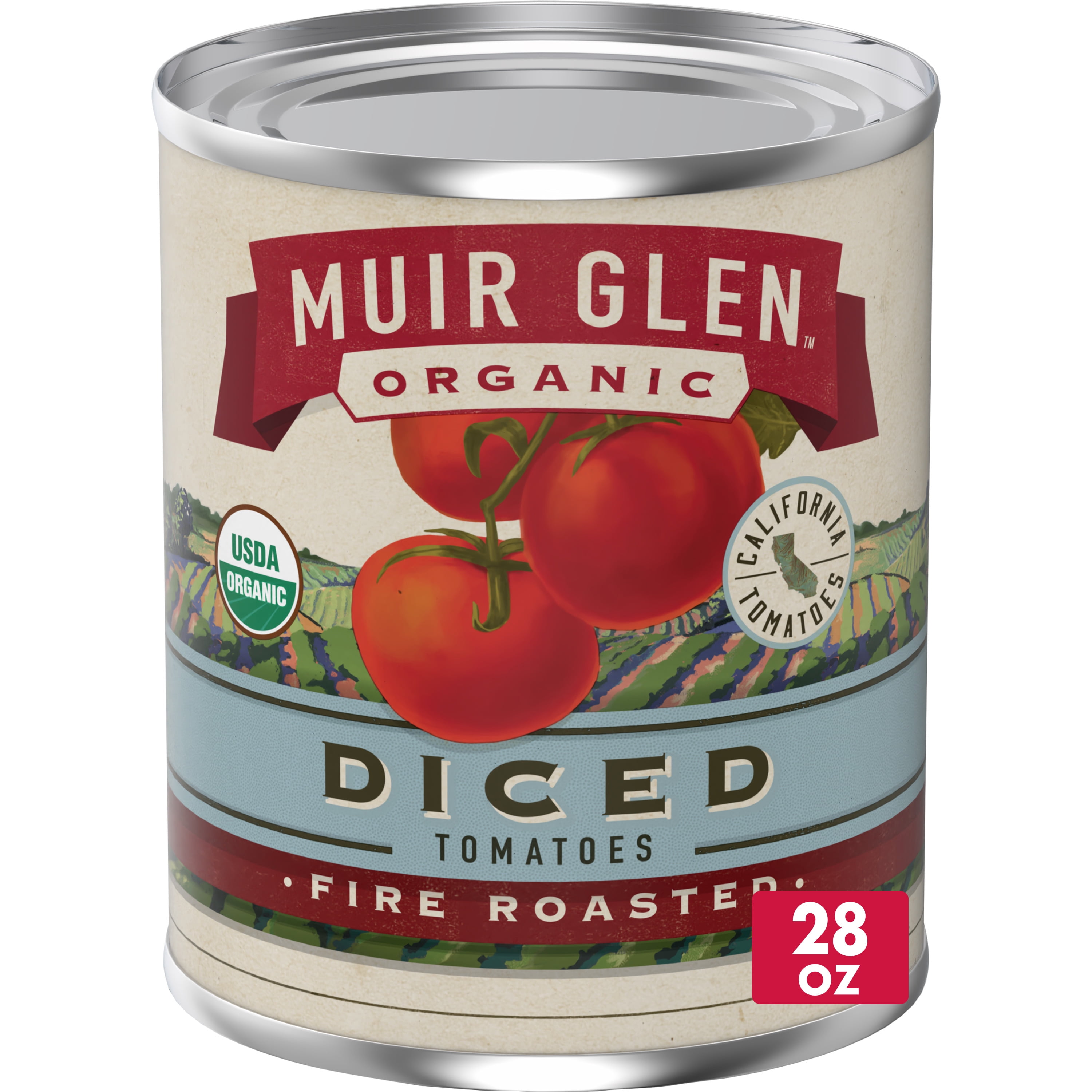 Muir Glen Organic Diced Fire Roasted Canned Tomatoes, 28 oz. - Walmart.com