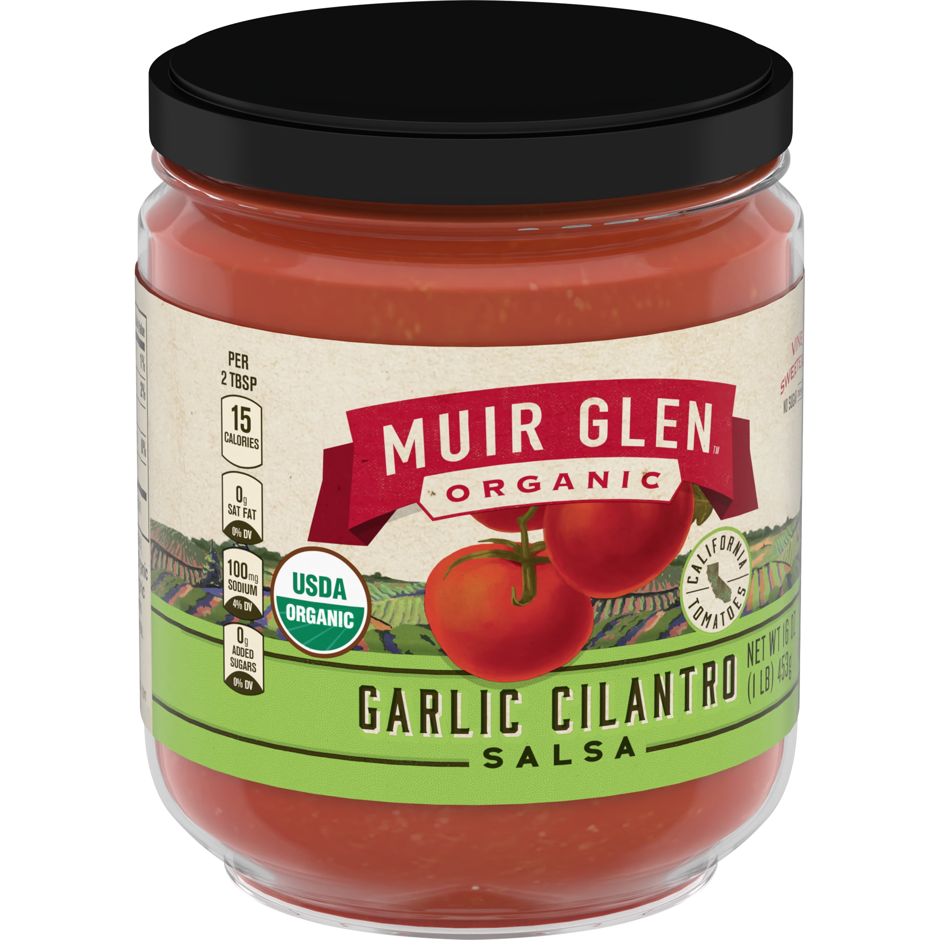 Muir Glen Organic Tomatoes Garlic Cilantro Salsa, 16 ounces - Walmart.com