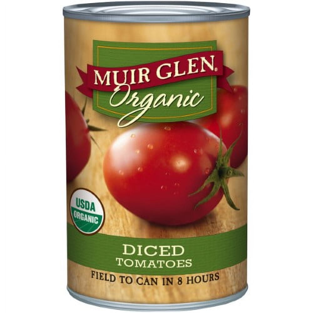 Muir Glen Organic Diced Tomatoes, Peeled, Salted, Gluten Free, Non-GMO ...