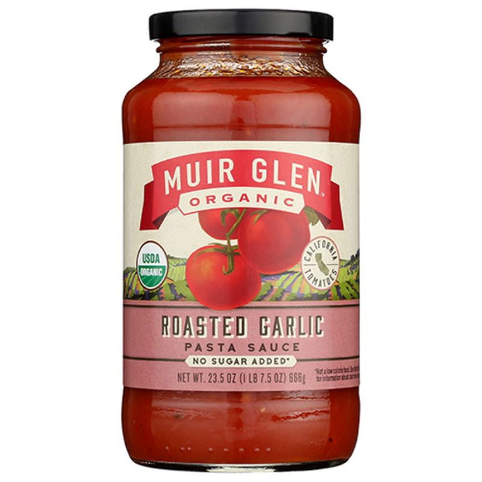 Muir Glen Organic Roasted Garlic No Sugar Added Pasta Sauce 23.5 oz ...