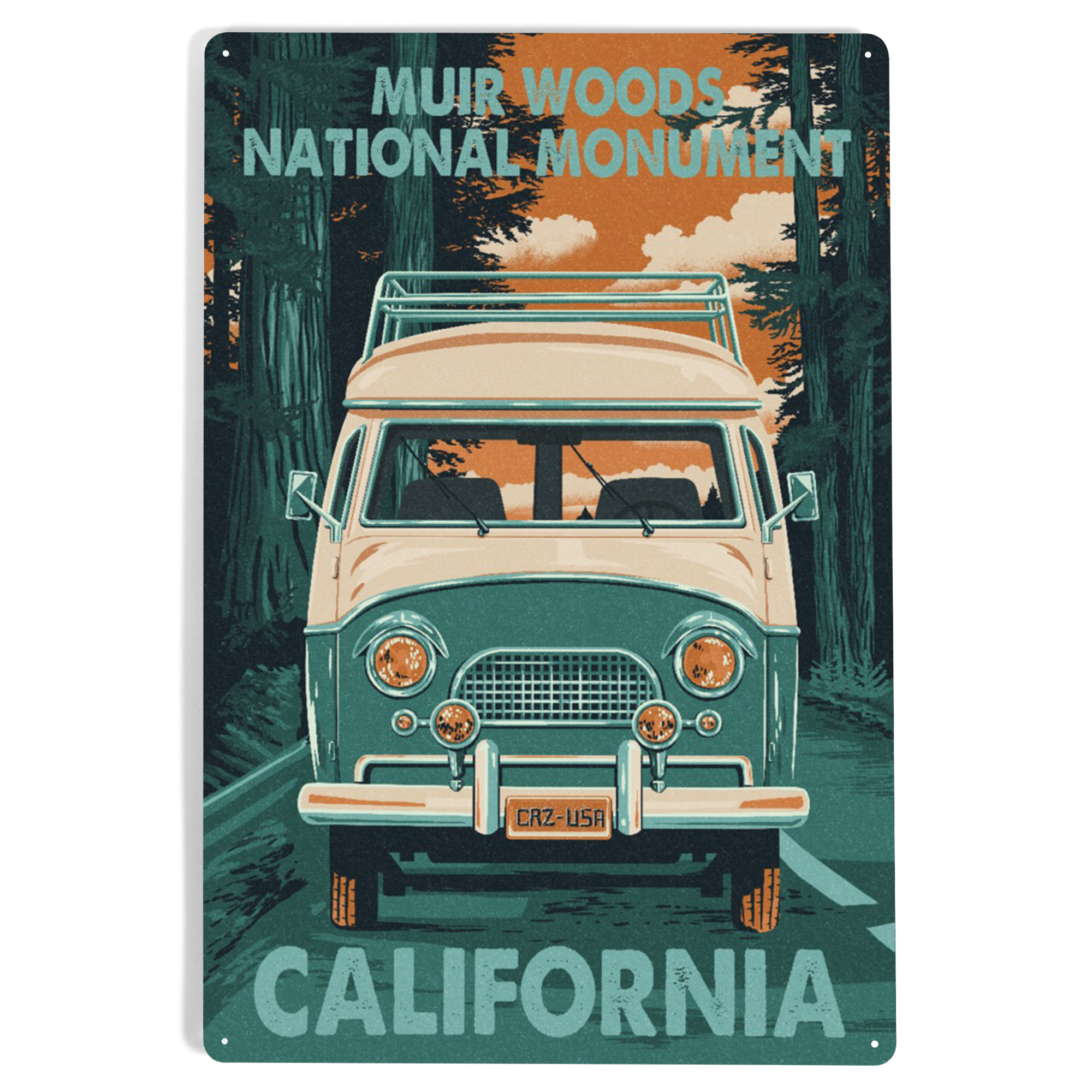 Muir Woods National Monument, California, Letterpress, Camper Van ...