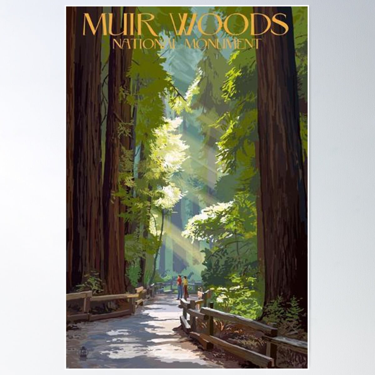 Muir Woods National Monument Poster Wall Art, Modern Wall Decor For ...