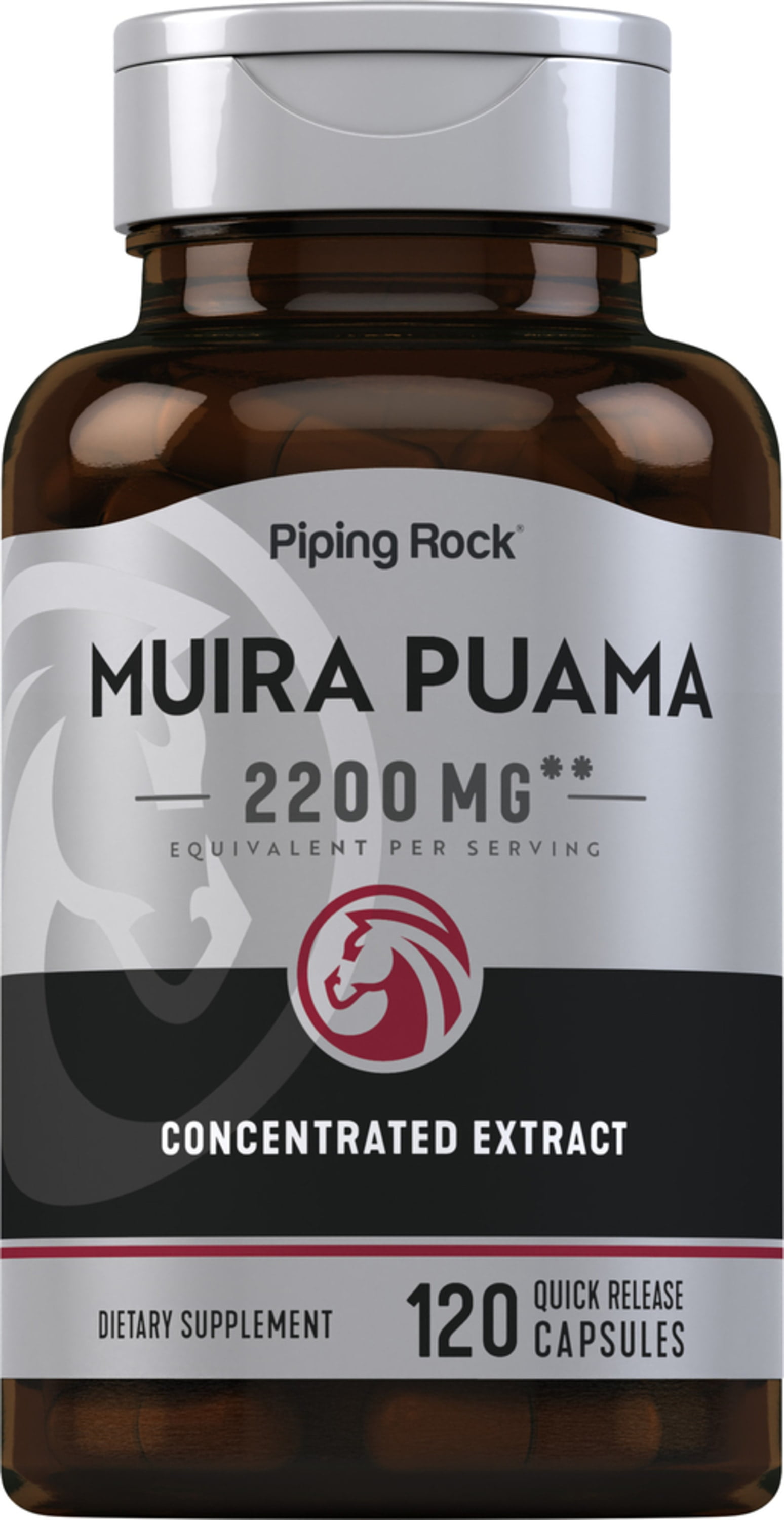Piping Rock Muira Puama Root Extract 2200 mg, 120 Capsules - Walmart.com