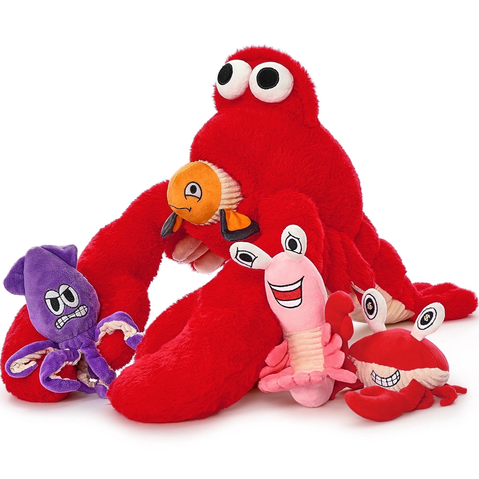 Muiteiur 5 Piece Lobster Stuffed Animal with Crayfish Weighted Claws ...