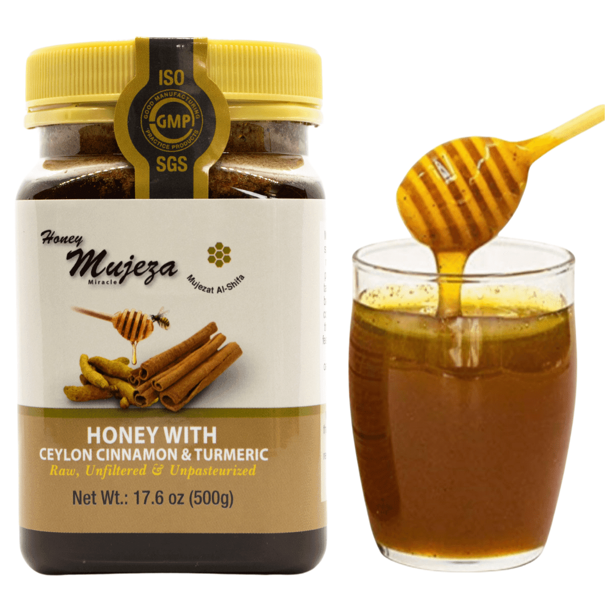 Black Seed Honey with Cinnamon & Turmeric - Natural Honey - Gluten Free ...