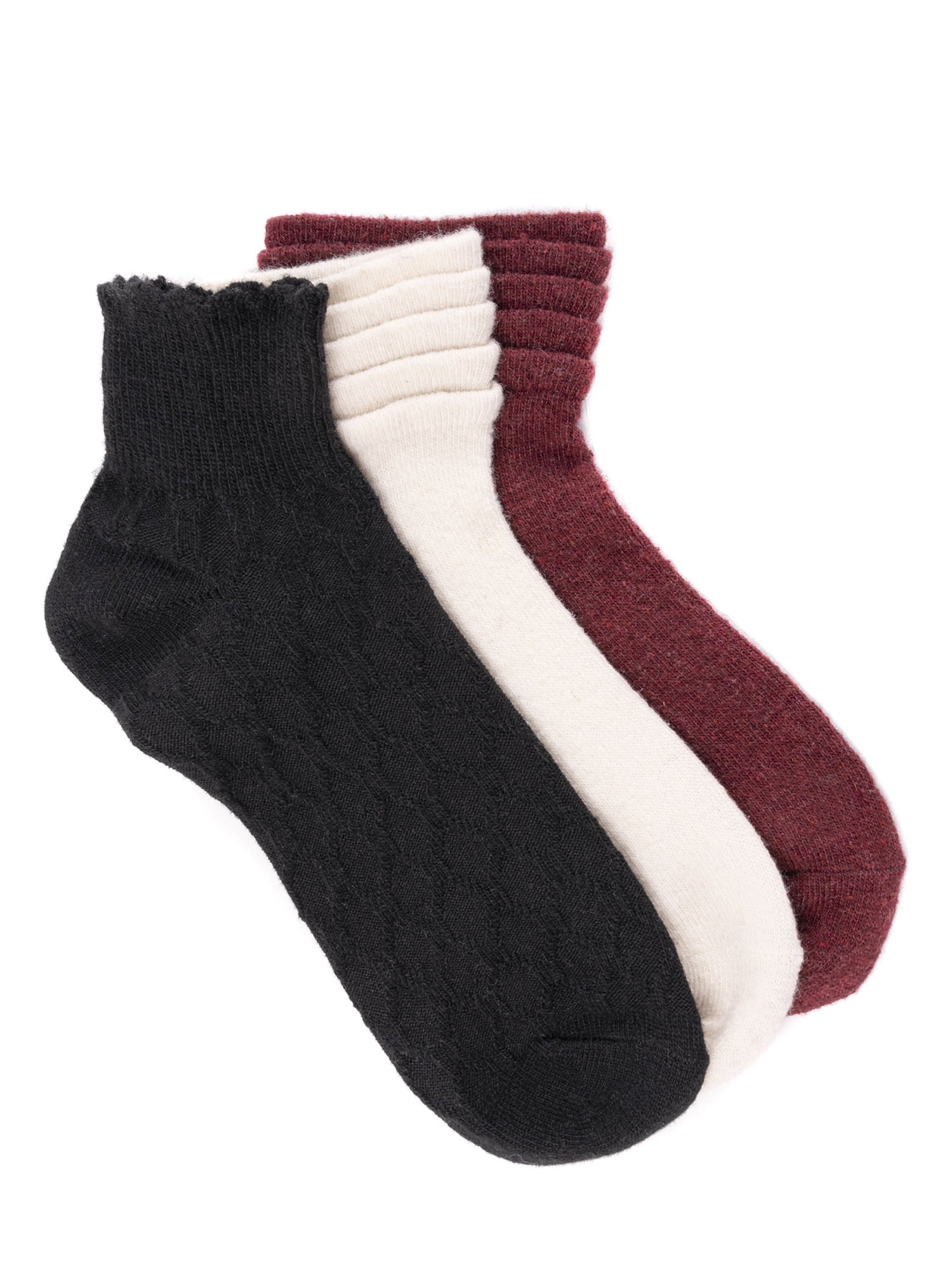 Muk Luk Crew Tier Sock, 3 Pack - Walmart.com