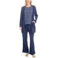 MUK LUKS Anything 3 Piece Sleep and Lounge Set, Navy Dot, M - Walmart.com