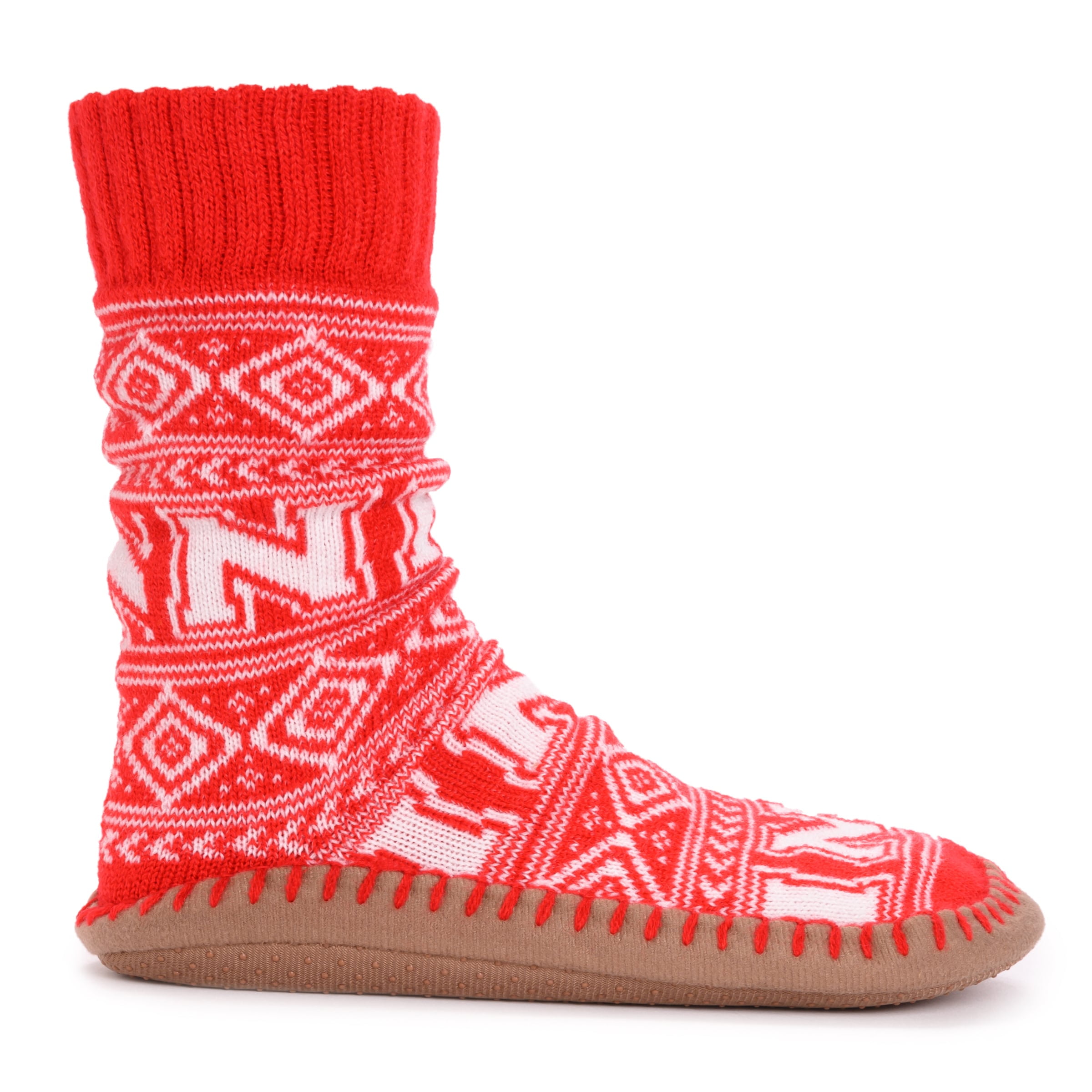 Muk Luks Scarlet Nebraska Huskers Game Day Slipper Socks - Walmart.com