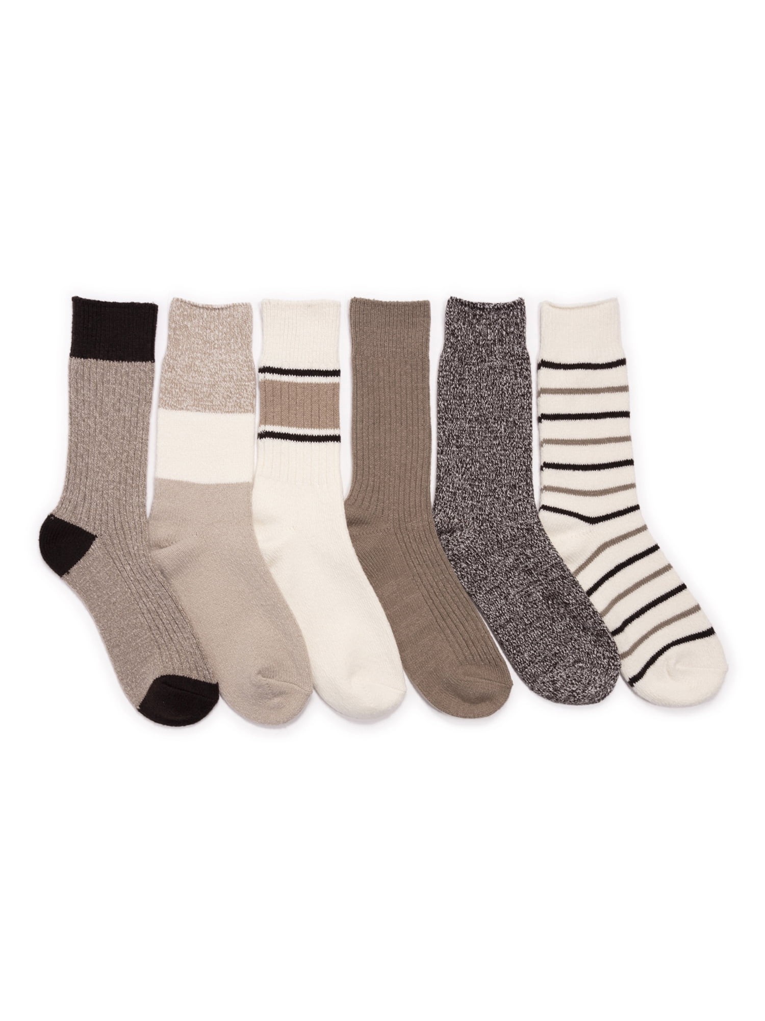 Muk Luks women's Crew Boot Socks - Cozy 6-Pack - Walmart.com
