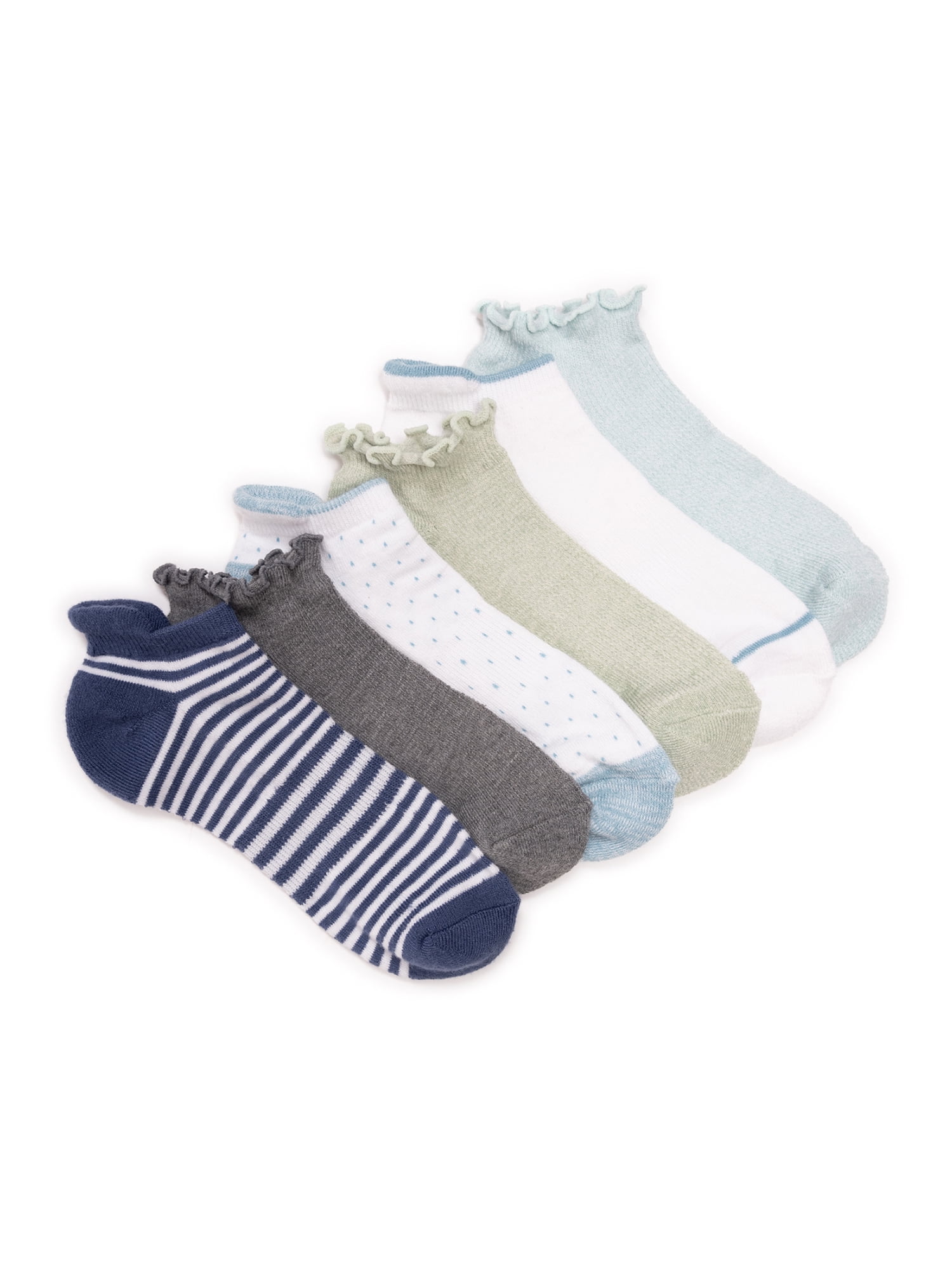 Muk Luks Women's Feathery Soft Casual Fashion Low Cut Socks, 6-Pack ...