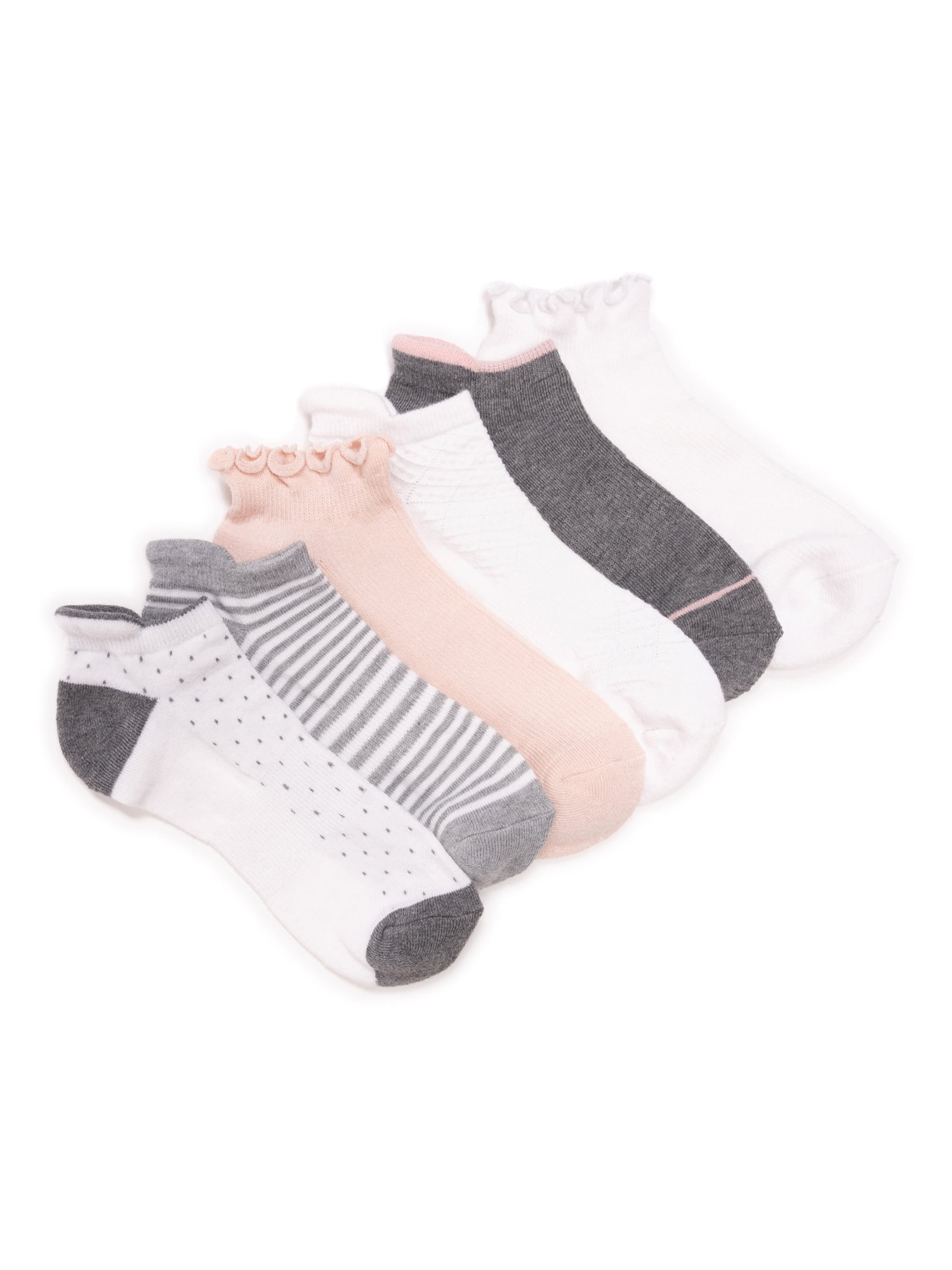 Muk Luks Women's Feathery Soft Casual Fashion Low Cut Socks, 6-Pack ...