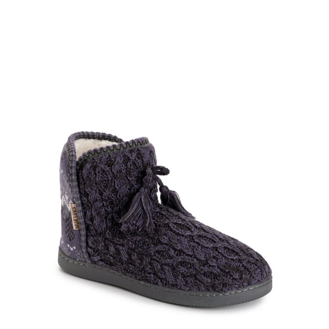 Muk Luks Women's Knit Back Bootie Slipper - Walmart.com
