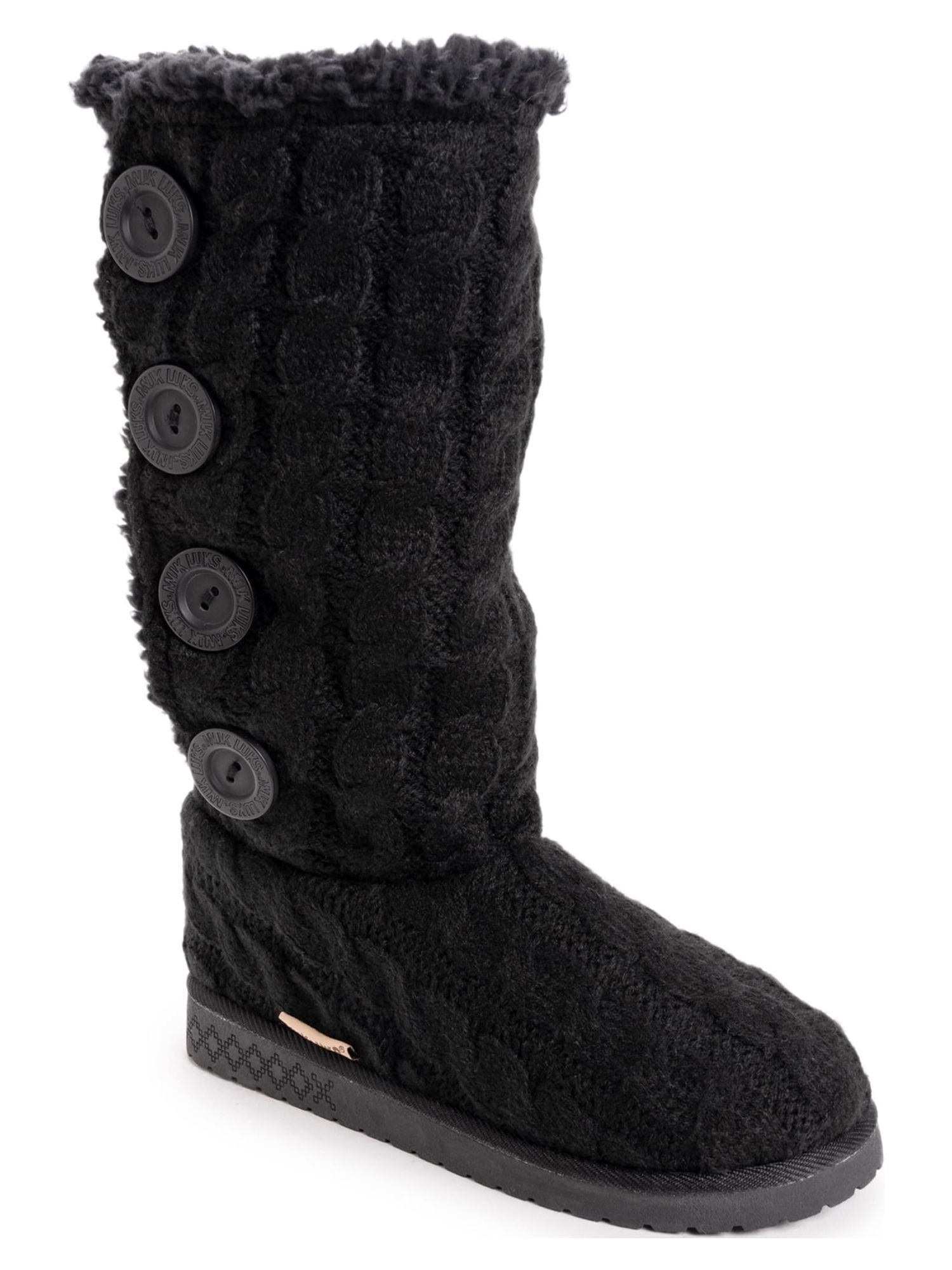Muk Luks Women's Lilyana Faux Fur Lined Side Button Knit Boots ...