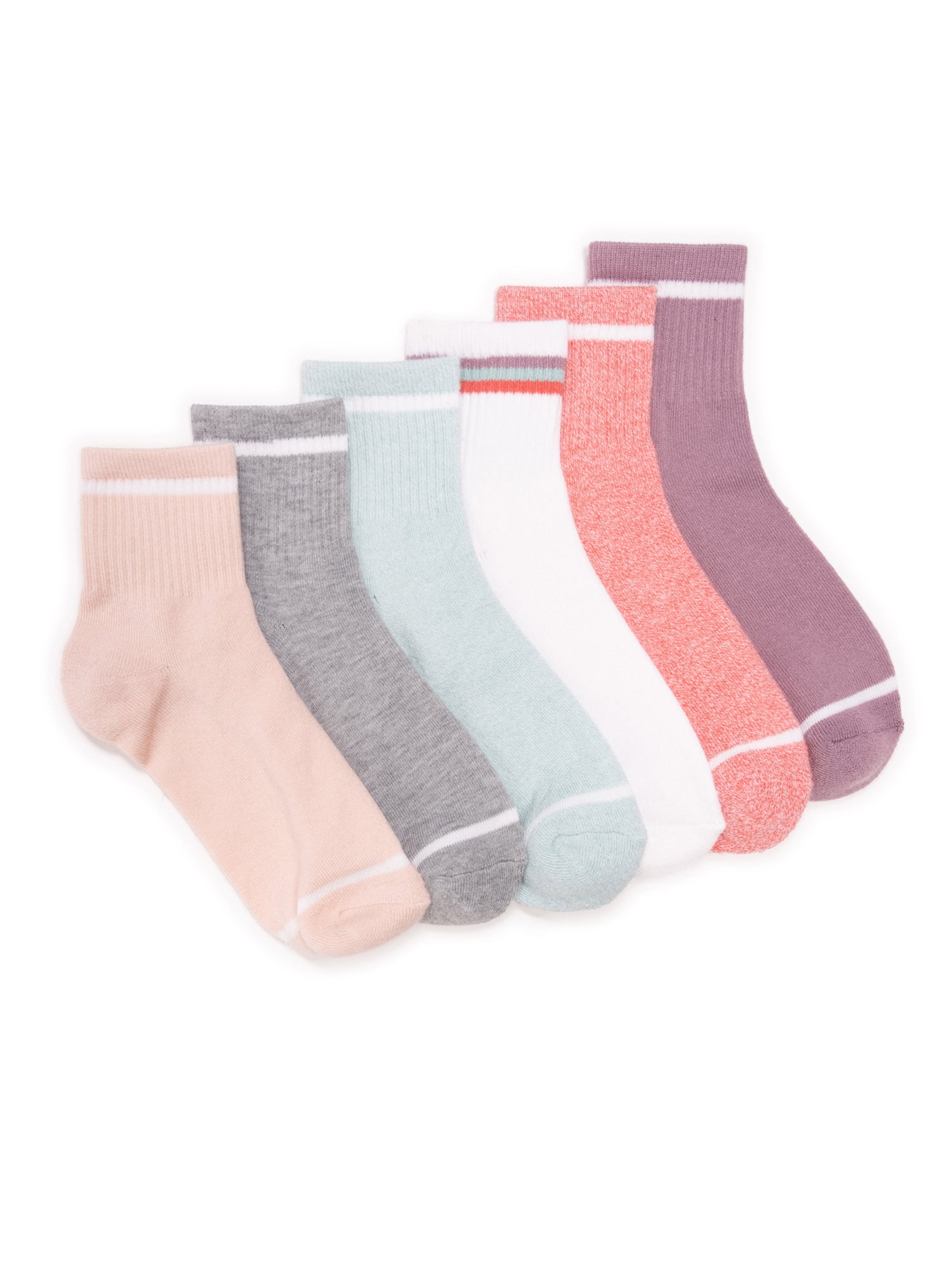 MUK LUKS women's Quarter Crew Socks - 6 Pack, Shoe Size 6-11 - Walmart.com