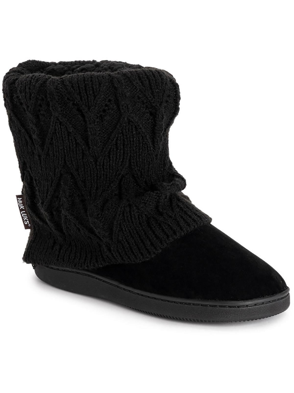 Muk Luks Womens Raquel Faux Suede Ankle Winter Boots - Walmart.com