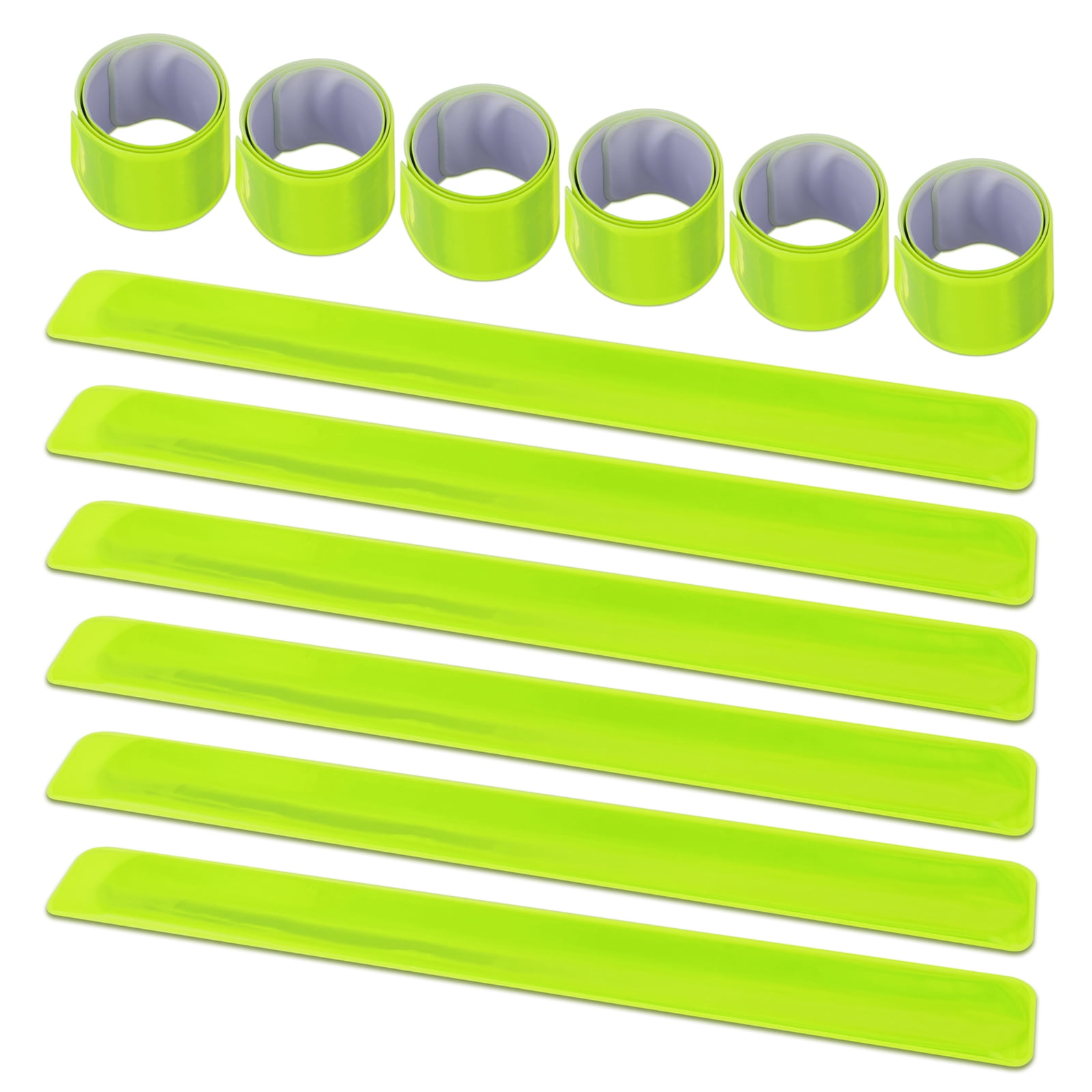 Muka 12 Pcs Reflective Safety Slap Bands, PVC Slap Bracelet, High ...