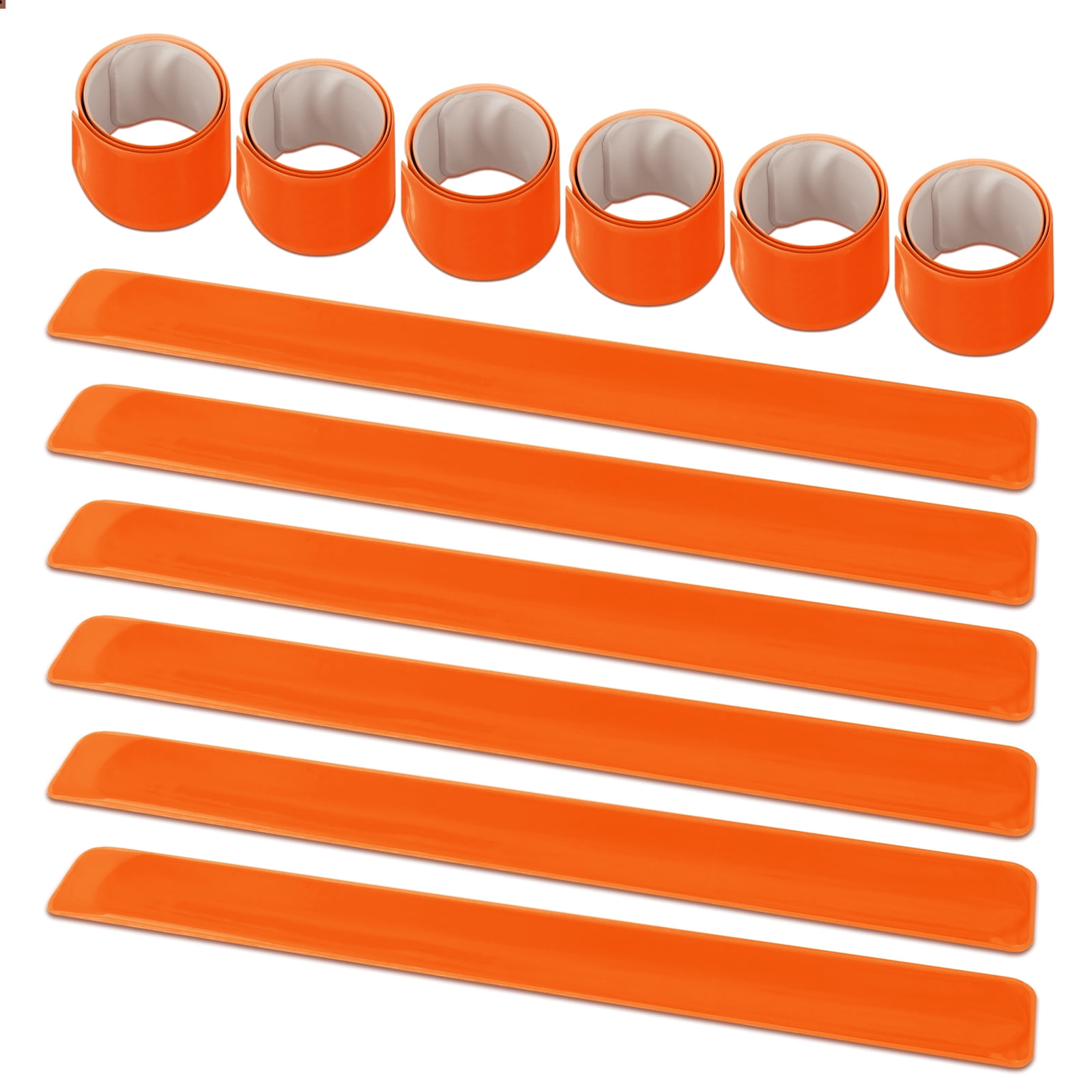 Muka 12 Pcs Reflective Safety Slap Bands, PVC Slap Bracelet, High ...