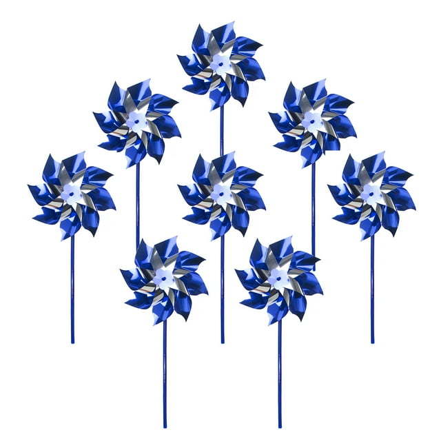 Muka 25 Pack 7 Inch Blue Mylar Pinwheel, No Excuse For Child Abuse ...