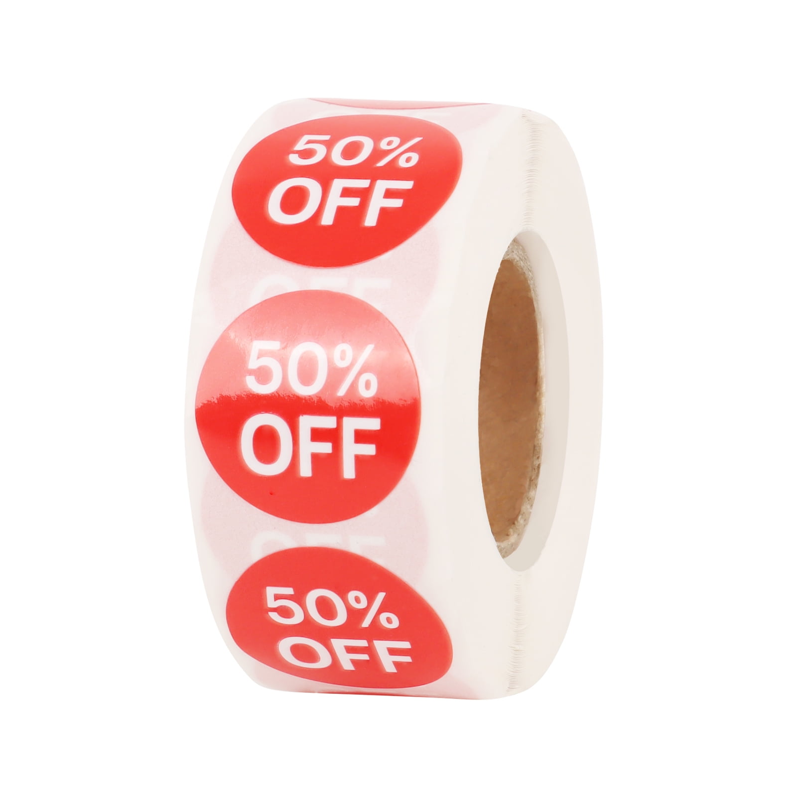 Muka 500 Pcs 0.75 Inch Percent Off Stickers Waterproof Permanent Self ...