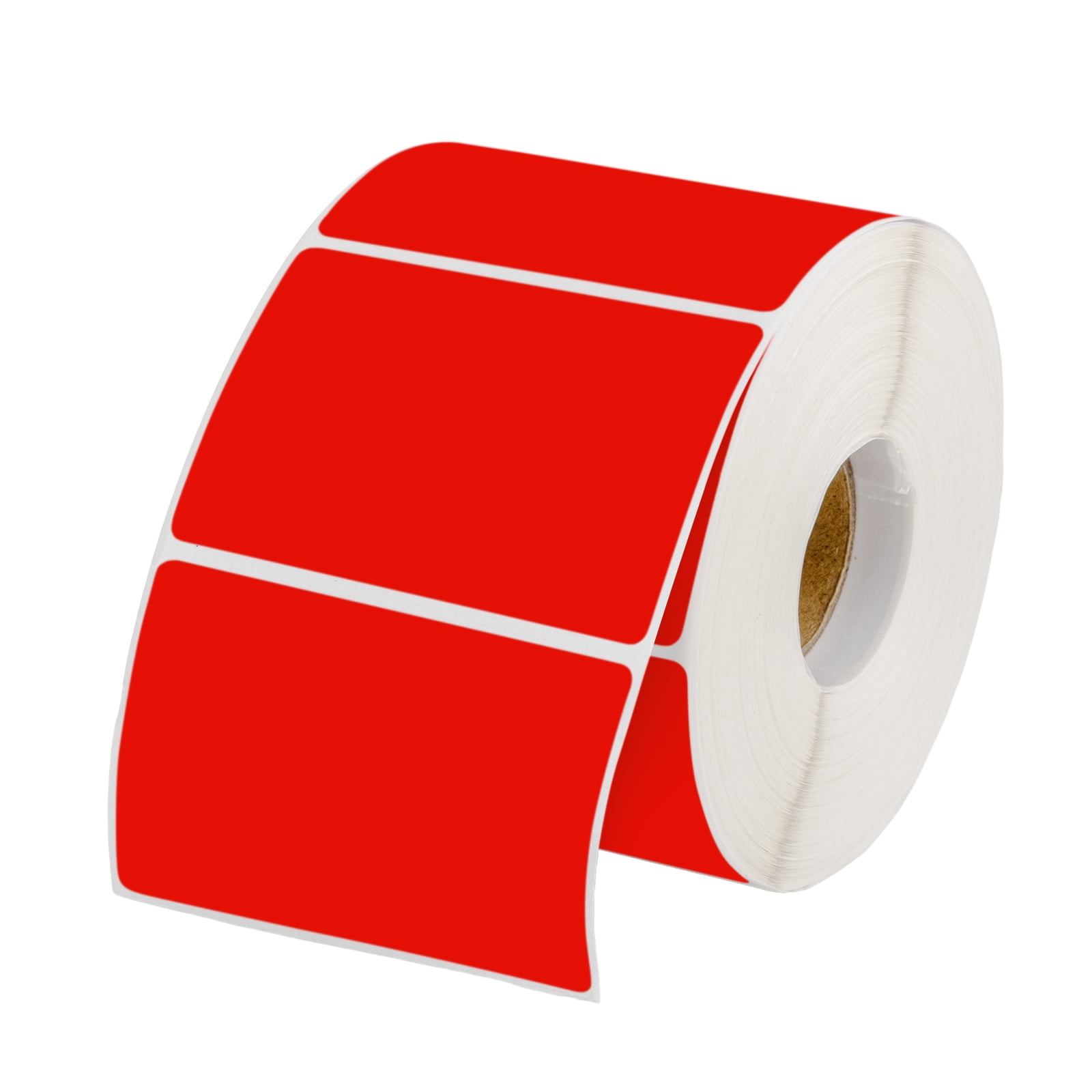 Muka 800 PCS 1.5" x 2.25" Red Thermal Labels Color Thermal Label for ...