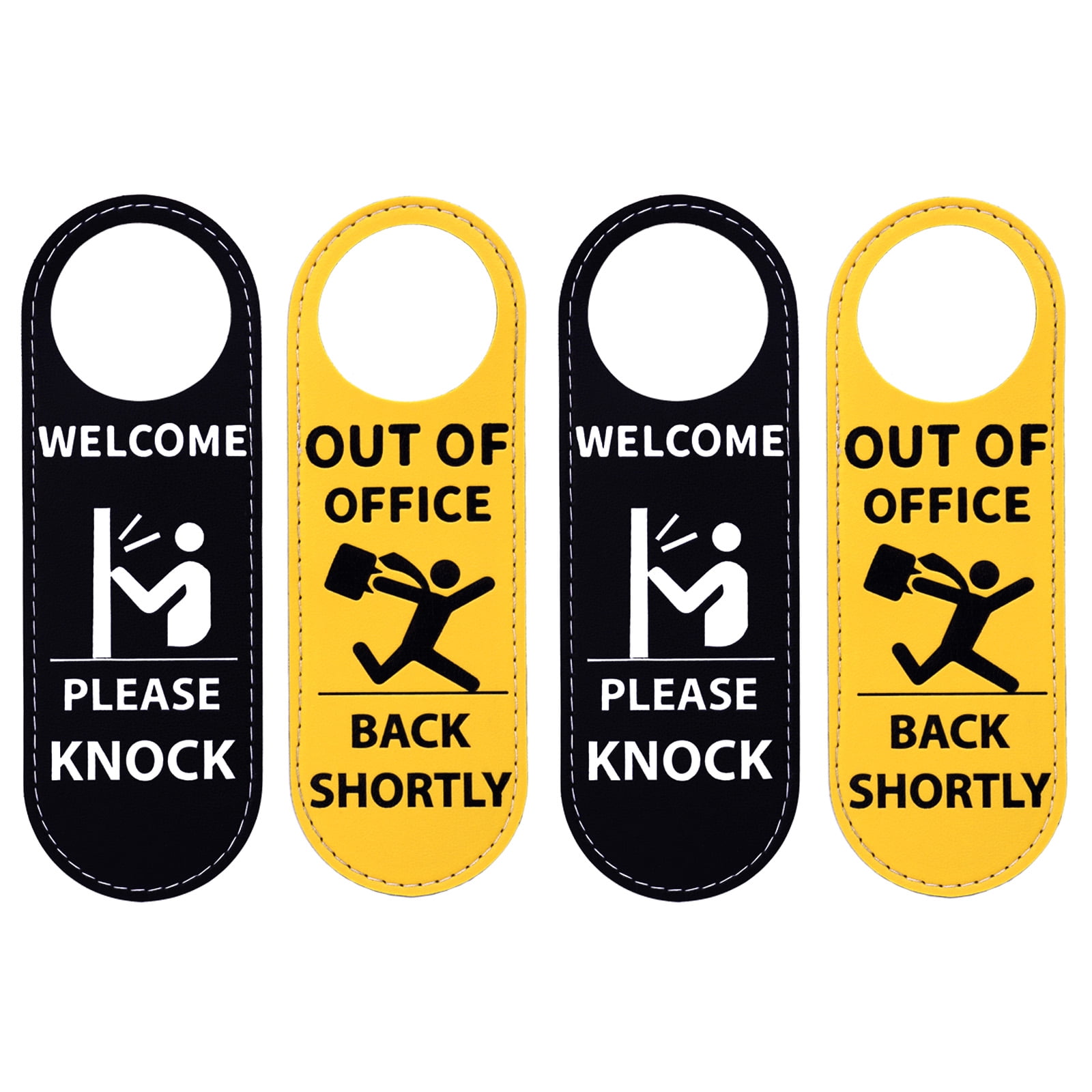 Muka Out Of Office Door Hanger Sign Please Knock Door Hanger Sign For ...