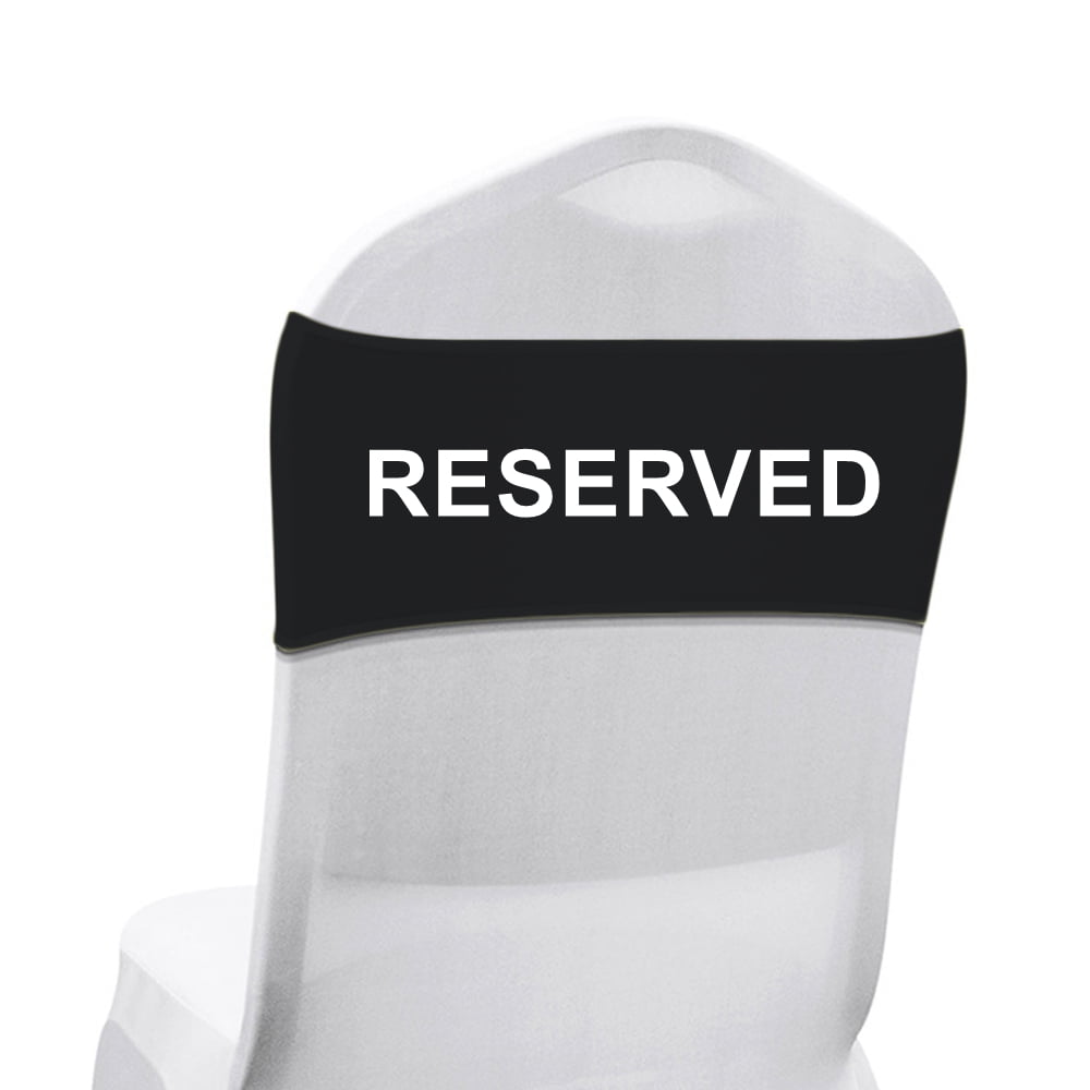 Muka Reserved Chair Bands 24 Pcs, 5 X 13 inch Reserved Chair Covers ...