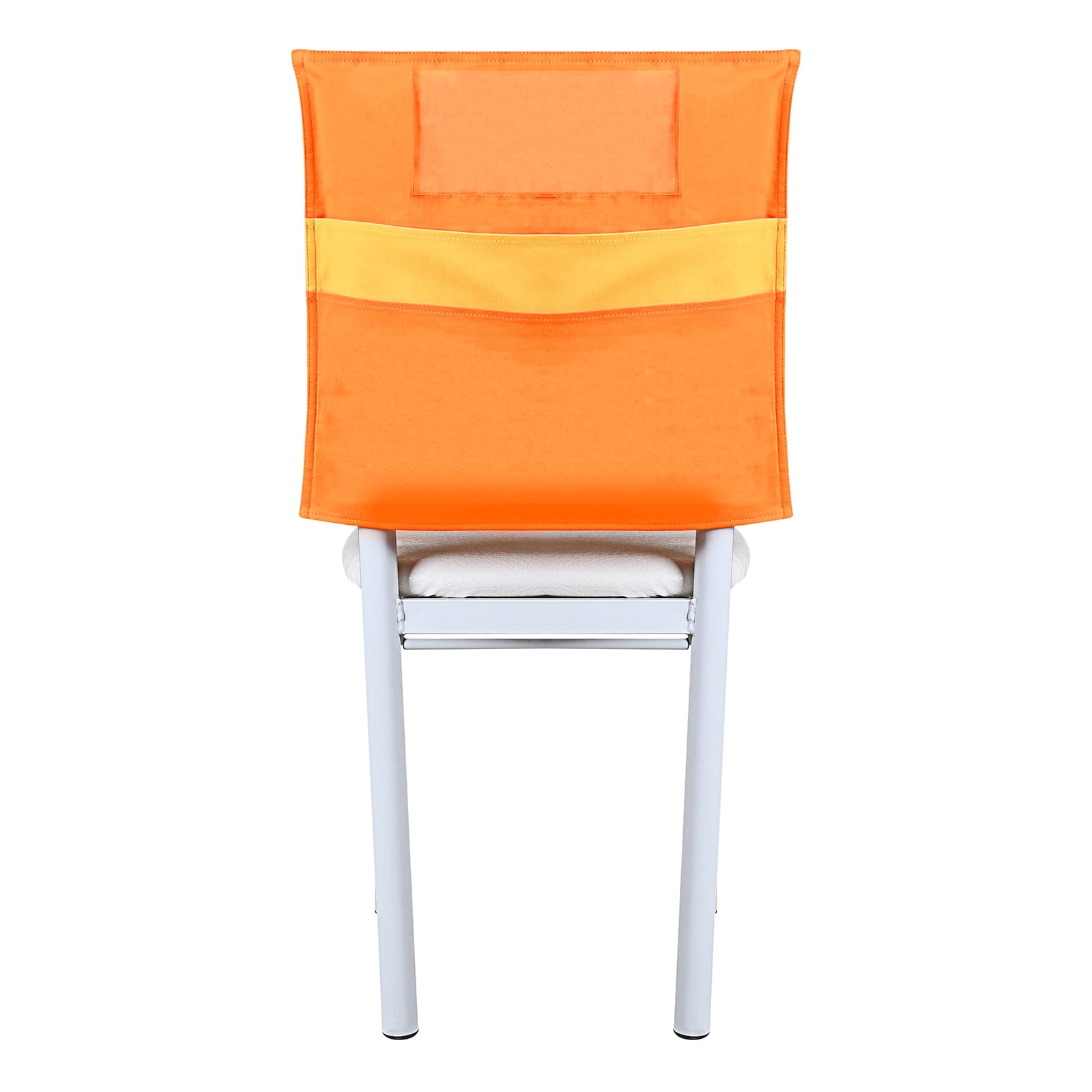 Muka School Chair Back Covers Chair Back Storage Double Pockets Classroom Seat Sack Orange