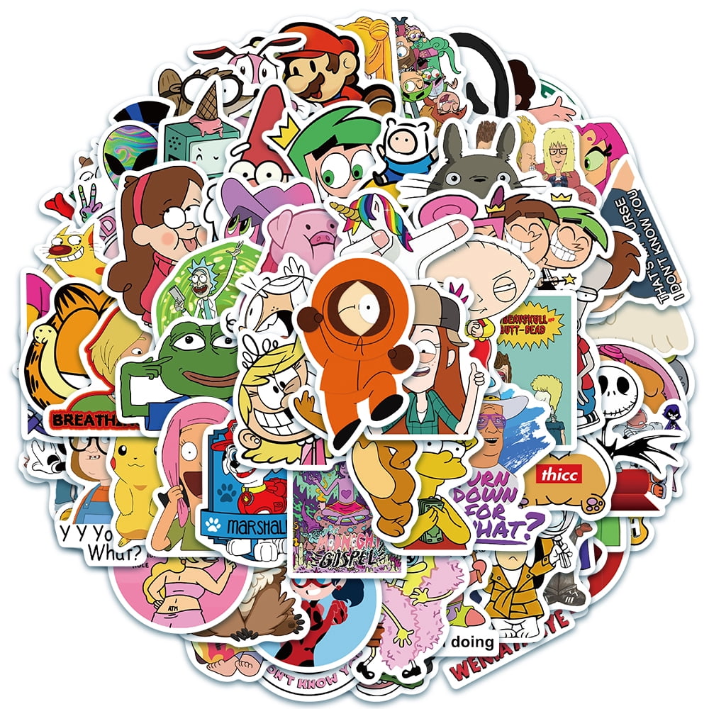 Mukay 101Pcs Cute Stickers Pack, Waterproof Cute Cool Teens Funny Theme ...
