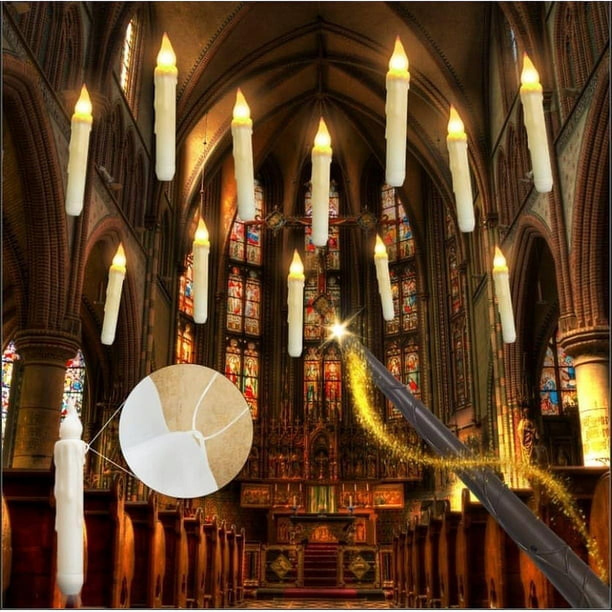 Mukay Floating Candles with Wand Remote, 12 Pcs Flameless LED ...