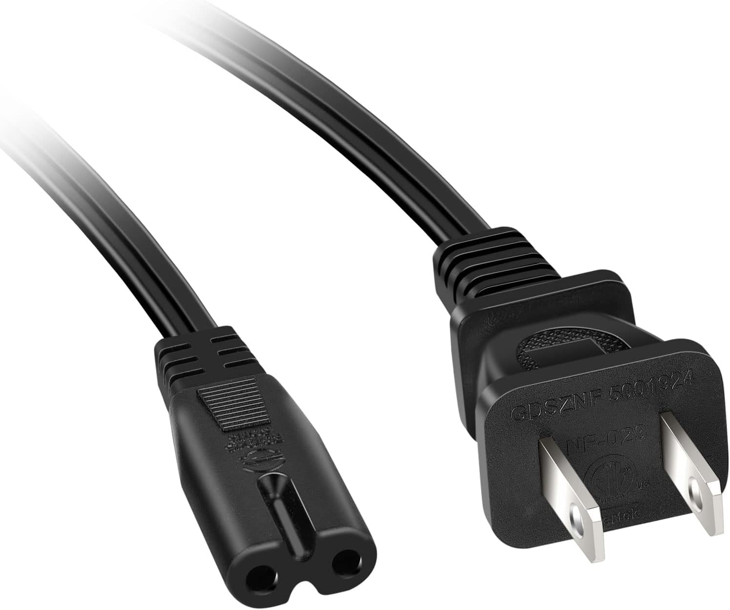 Mukmlon AC Power Cable, 6ft Black, US Plug, 2-Pin Compatible with ...