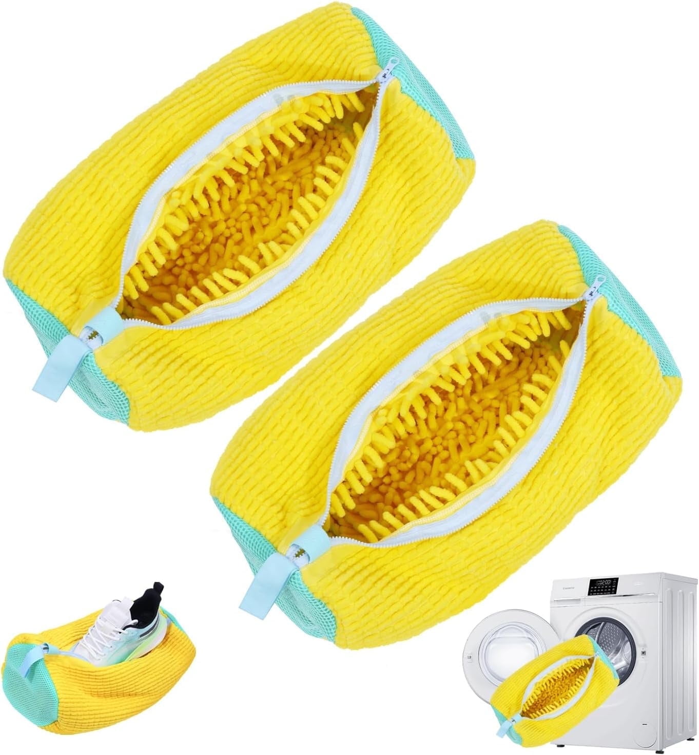 2PC Shoe Washing Machine Bag, Sneaker Laundry Bag for Shoes, Reusable ...