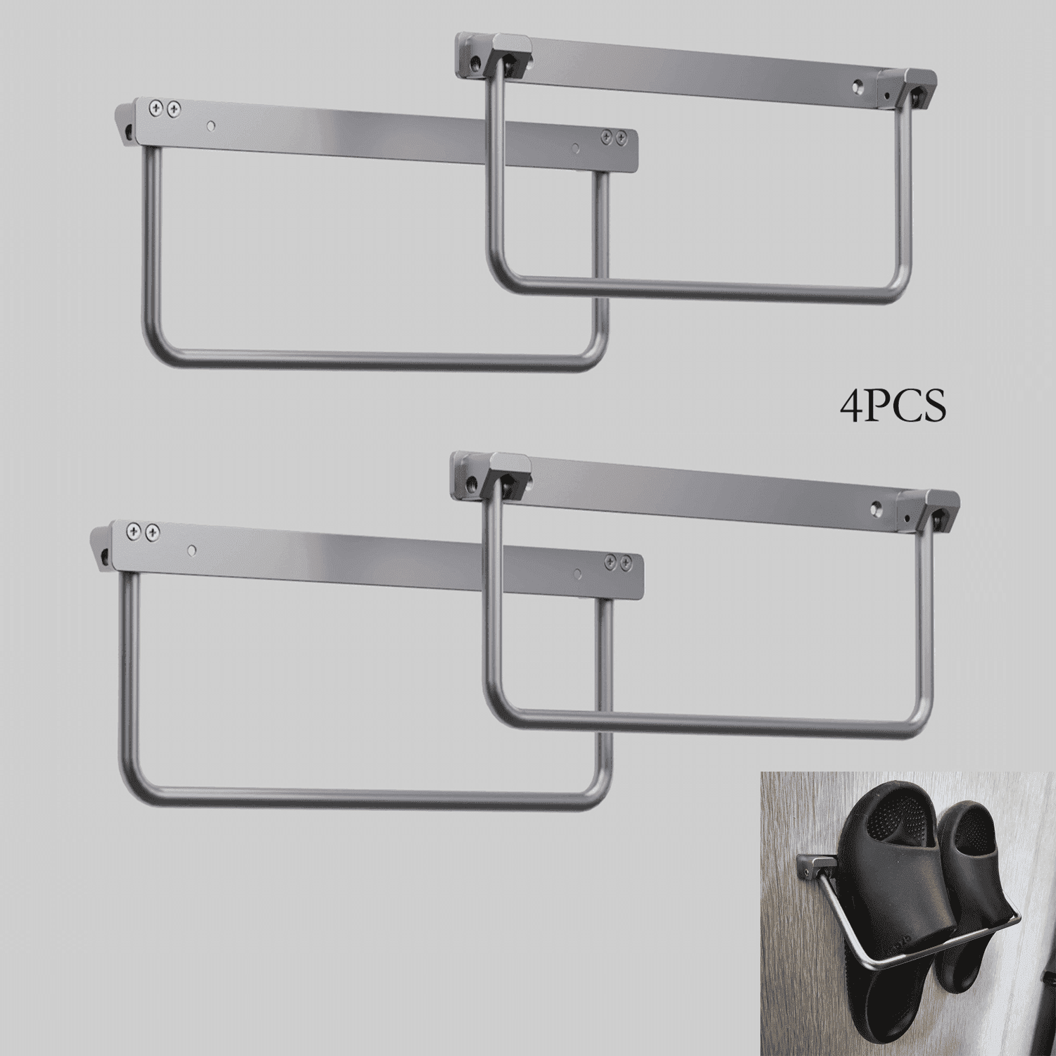 Mukola 4 Pack Foldable RV Shoe Rack-Aluminum Camper Shoe Organizer ...